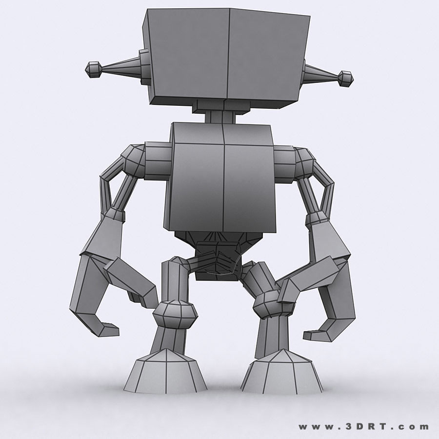3D model 3DRT Chibii-robot 08 VR / AR / low-poly rigged animated | CGTrader