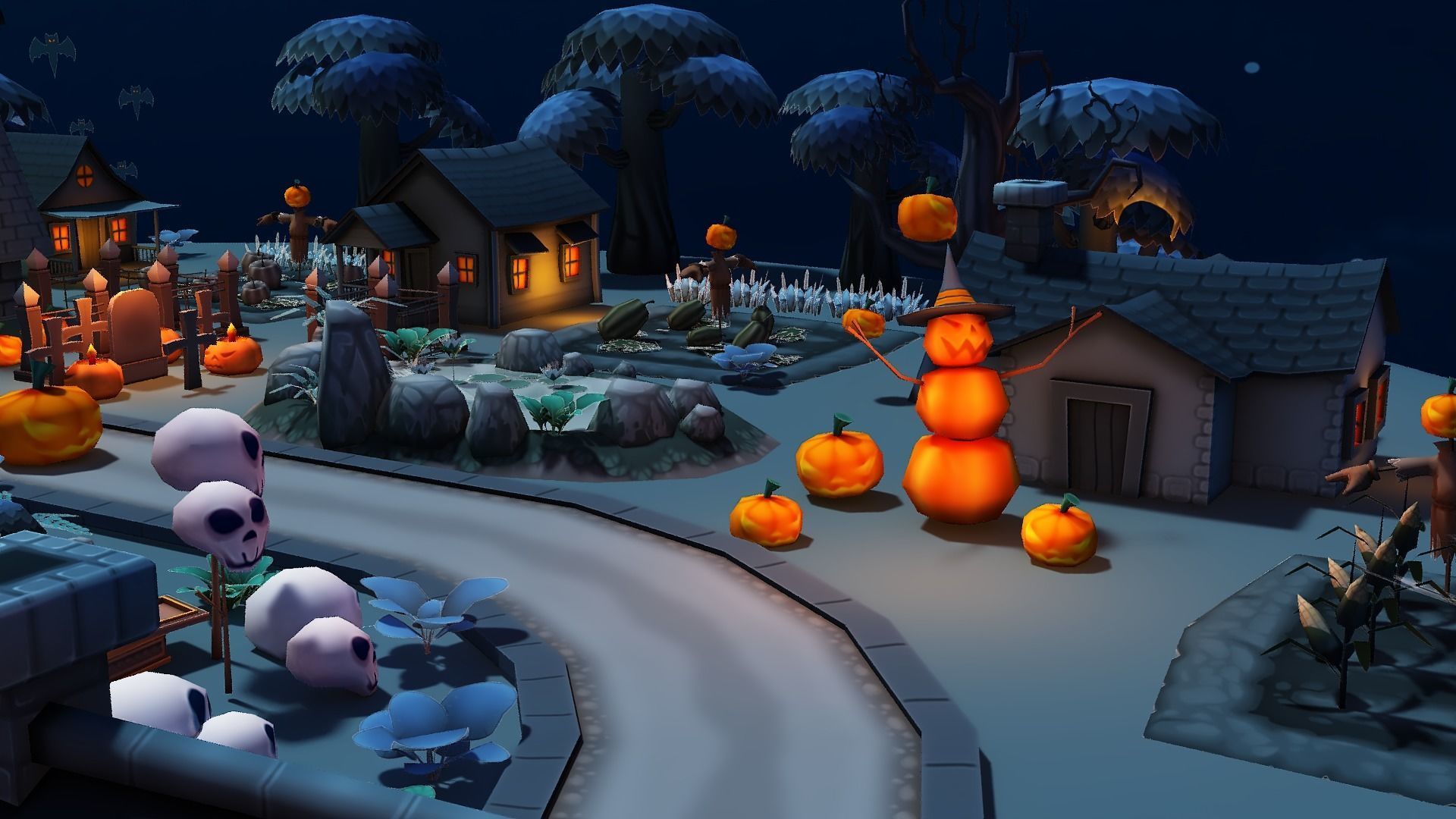 3D model Cartoon Halloween Farm VR / AR / low-poly | CGTrader