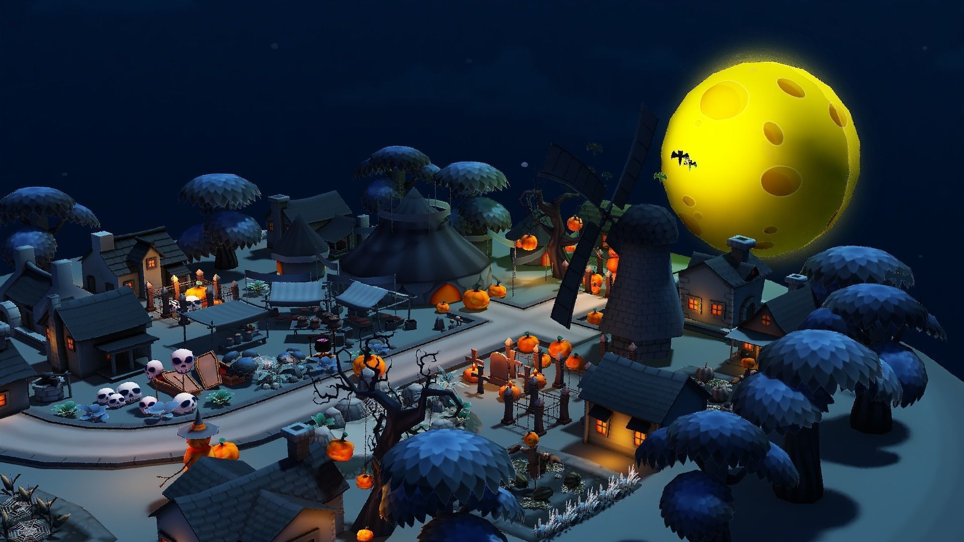 3D model Cartoon Halloween Farm VR / AR / low-poly | CGTrader