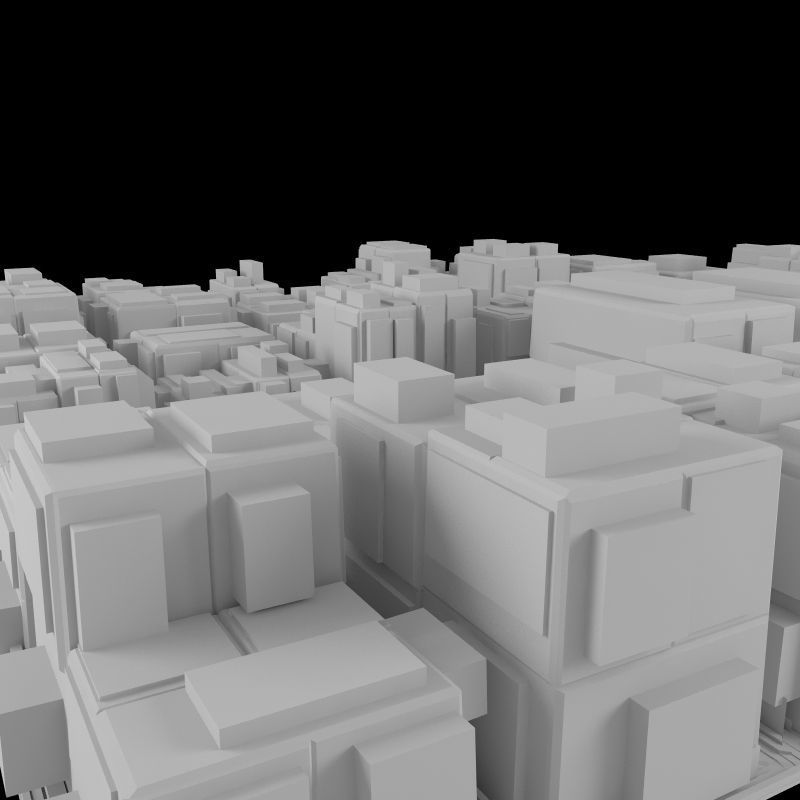 3D model Cityscape Low Poly Street Urban Building Town Architecture VR ...