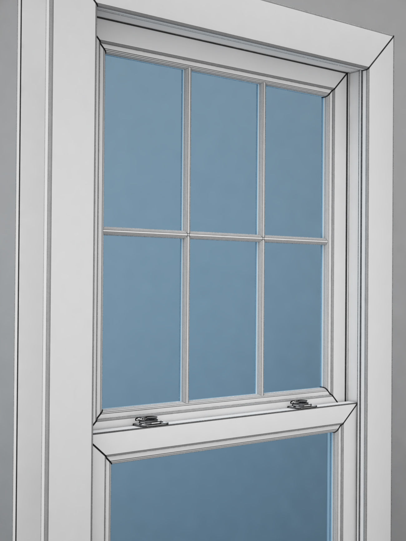 Window Doublehung free 3D model | CGTrader