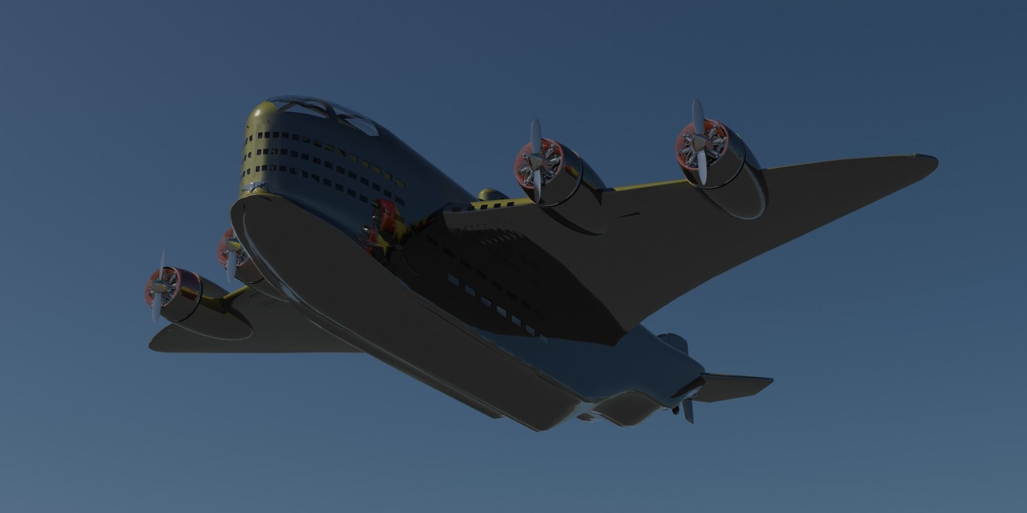 Flying submarine Cruiser 3D model | CGTrader