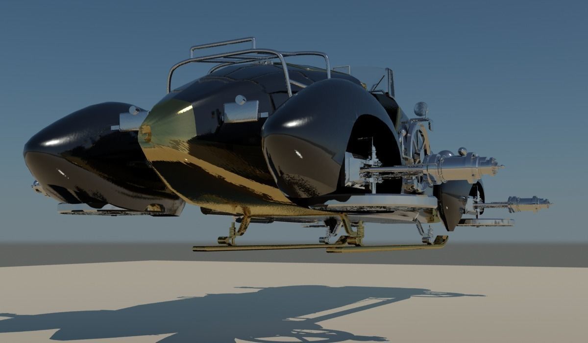 Fantasy Flying car 3D model | CGTrader