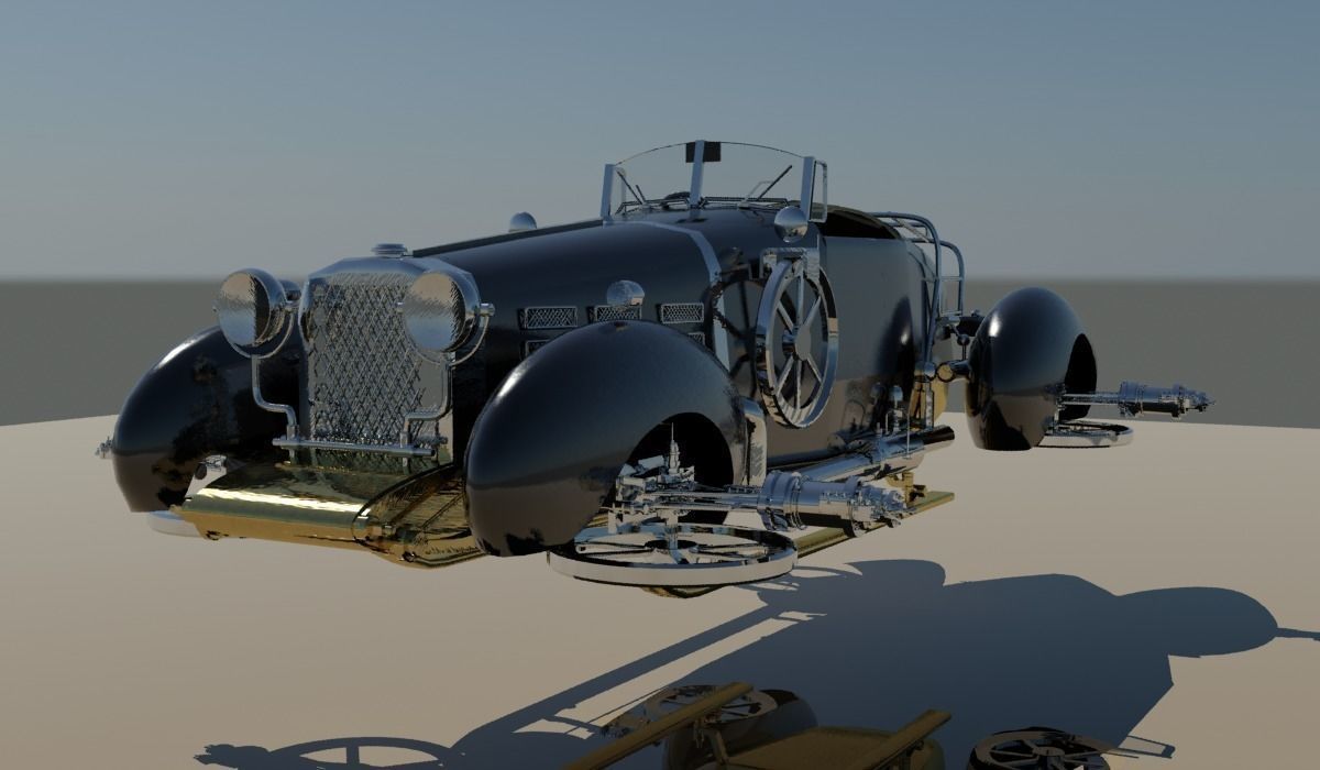 Fantasy Flying car 3D model | CGTrader