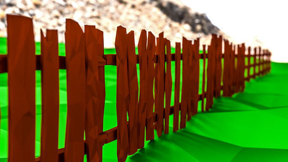 3D model Low Poly Fence Pack VR / AR / low-poly | CGTrader