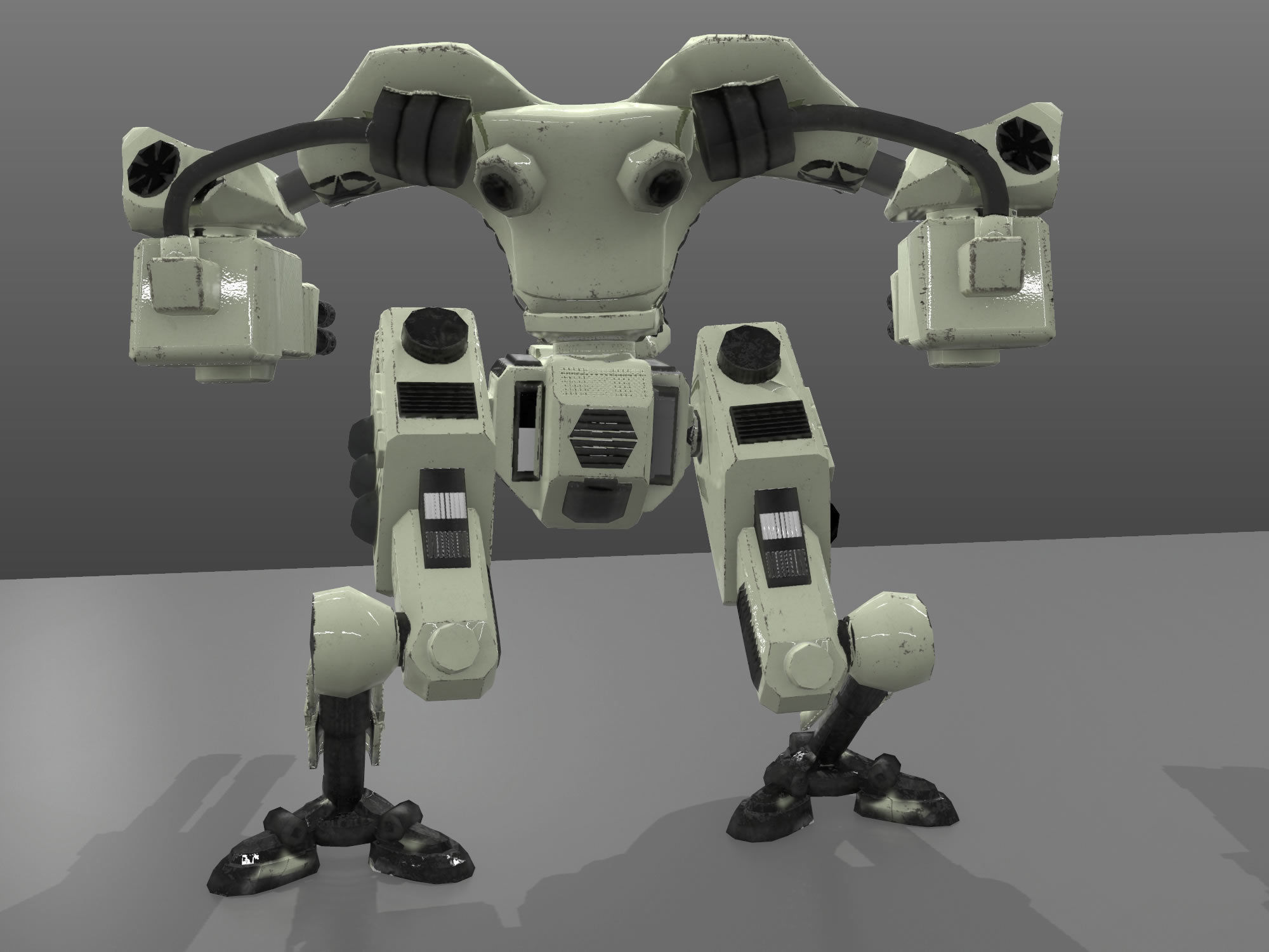 3D model Battle mech low poly VR / AR / low-poly rigged animated | CGTrader