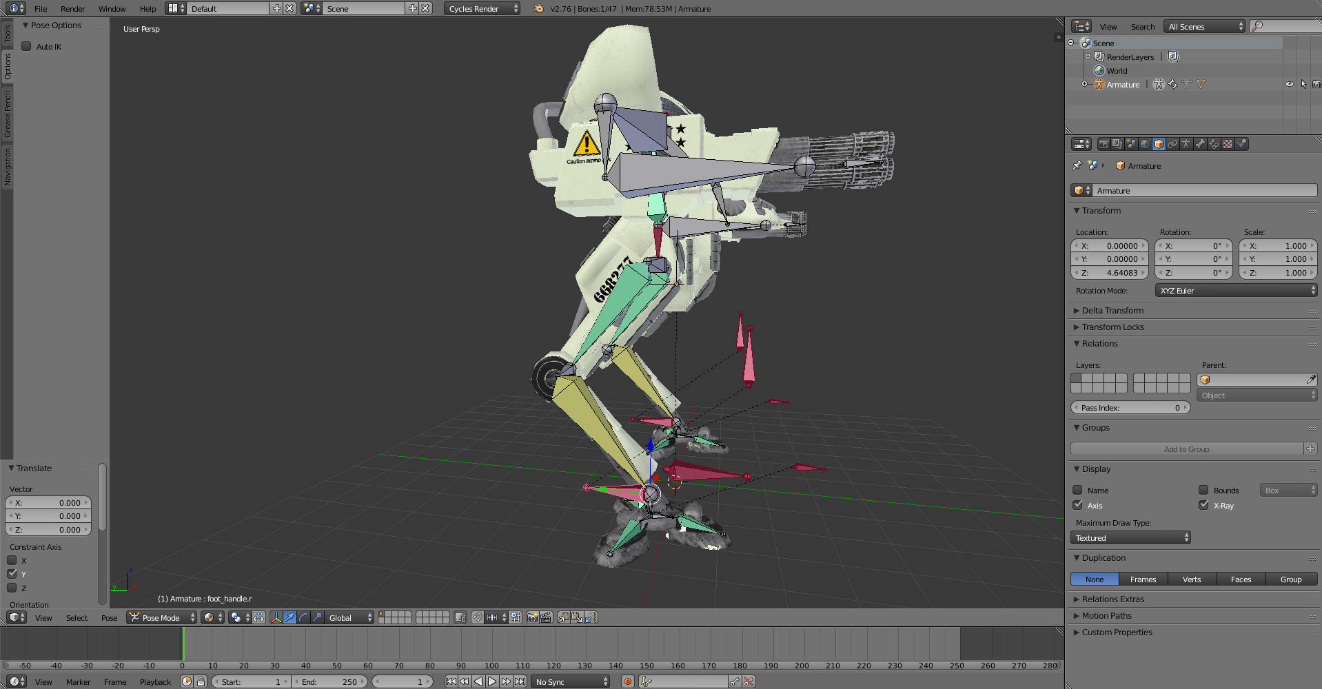 3D model Battle mech low poly VR / AR / low-poly rigged animated | CGTrader