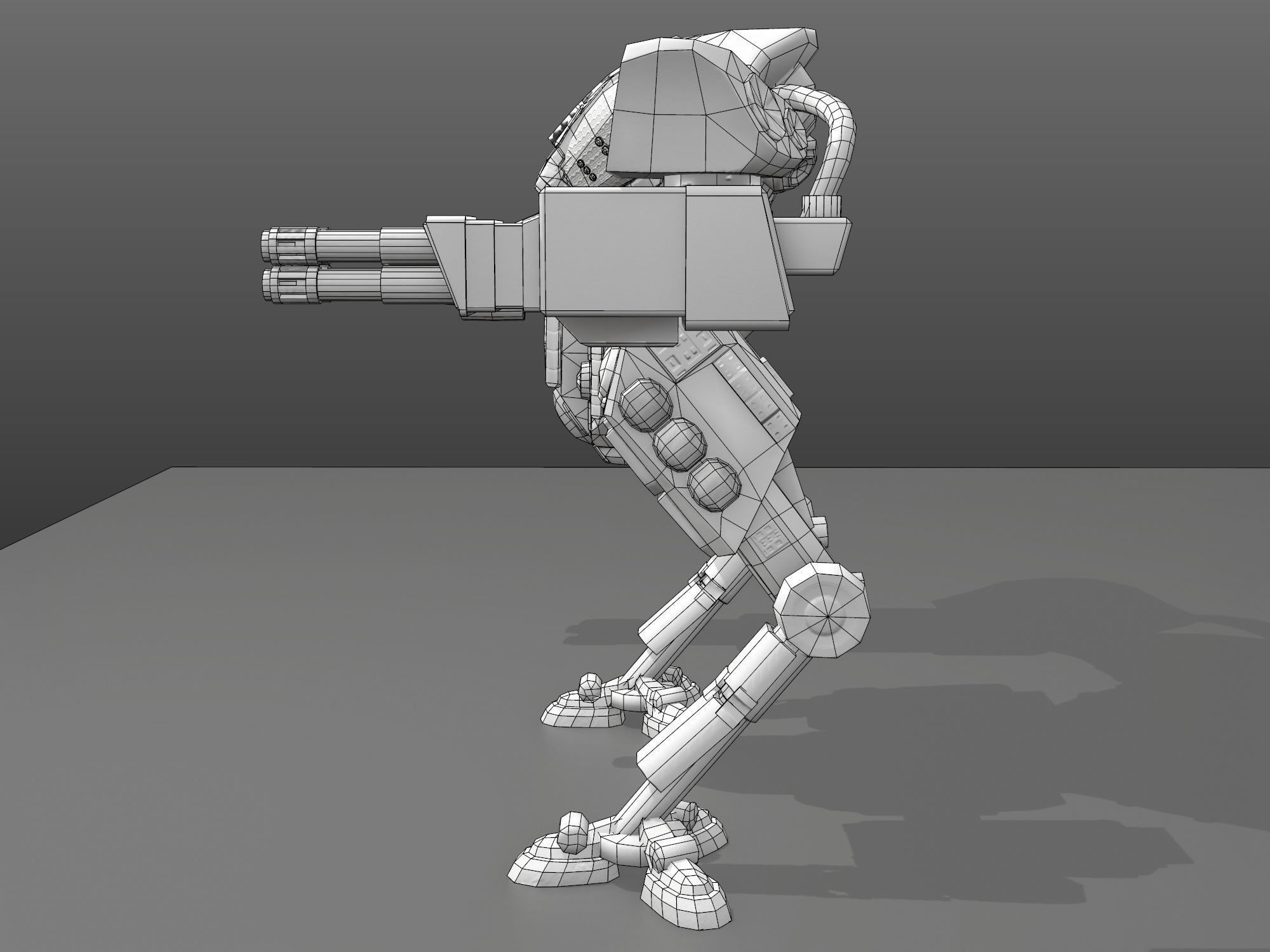 3D model Battle mech low poly VR / AR / low-poly rigged animated | CGTrader