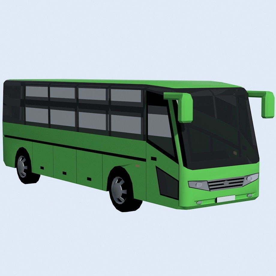 3D model Low poly BUS set VR / AR / low-poly | CGTrader