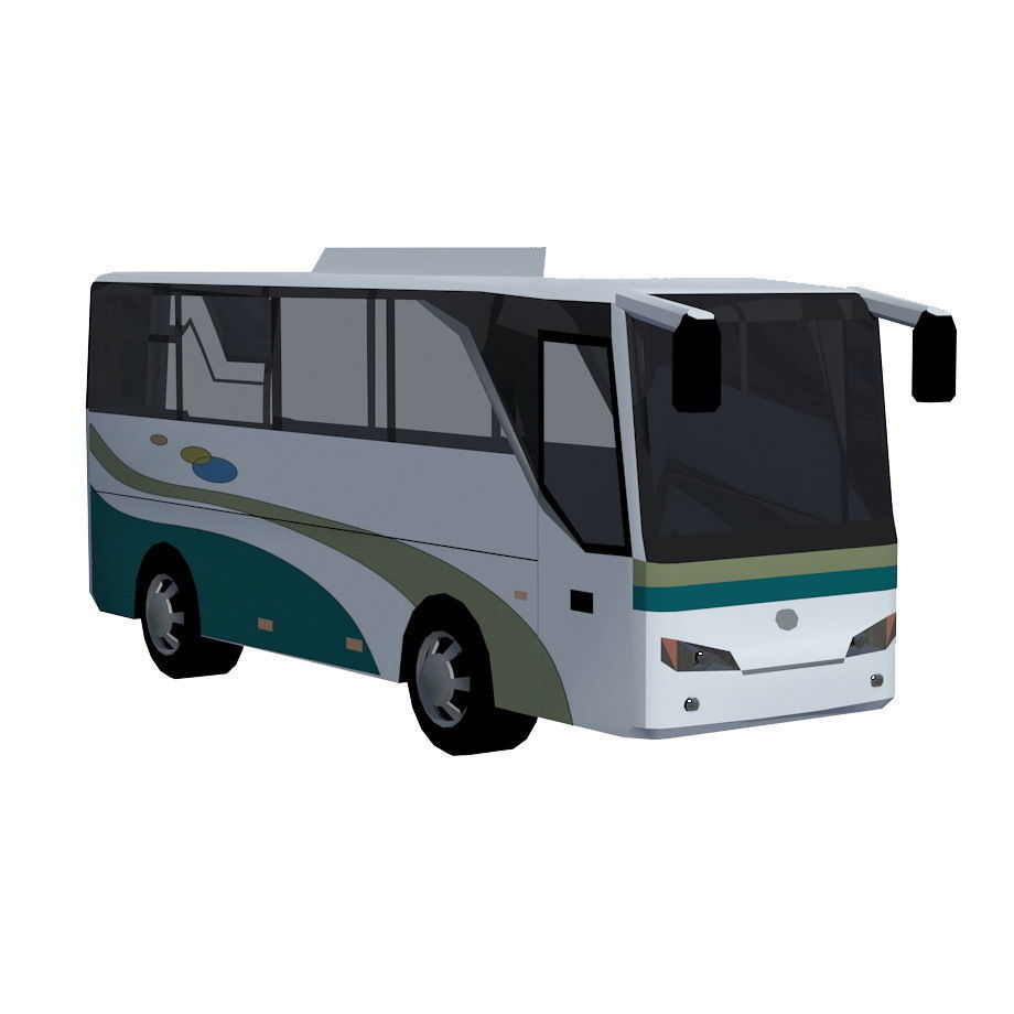 3D model Low poly BUS set VR / AR / low-poly | CGTrader