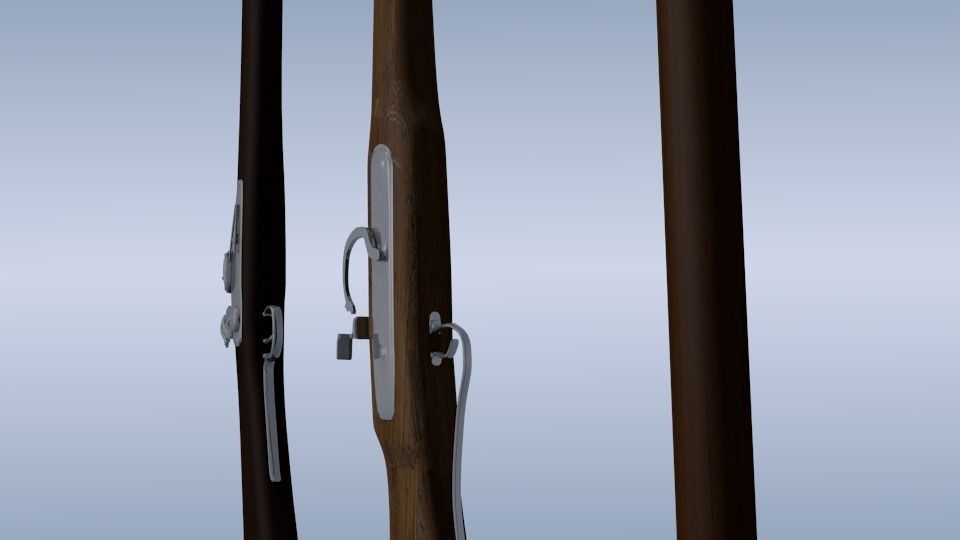 Muskets set free 3D model | CGTrader