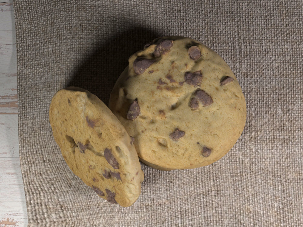 CHOC CHIP COOKIE - LOW and HIGH Poly 3D model | CGTrader