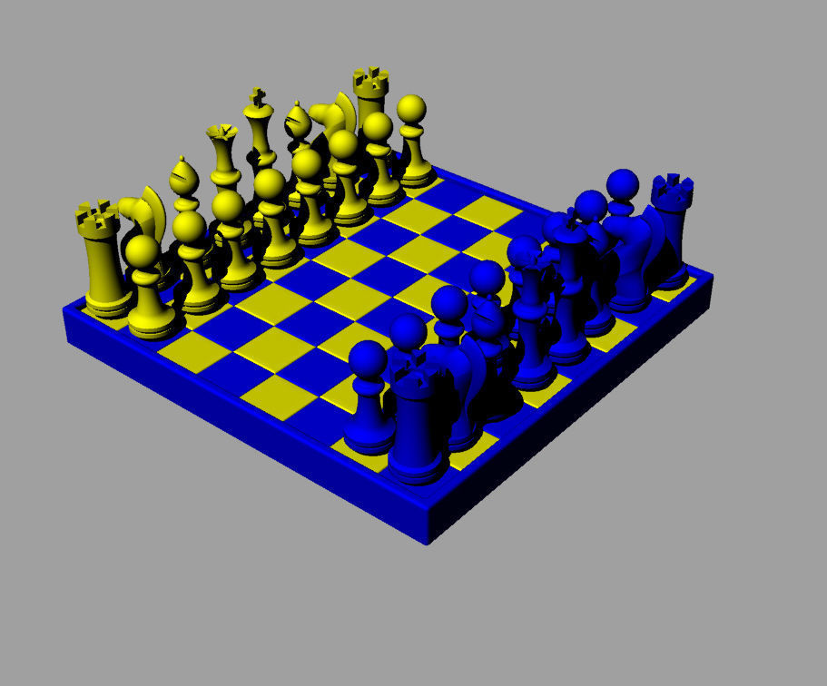 scacchiera chess board with pieces 3D model 3D printable | CGTrader