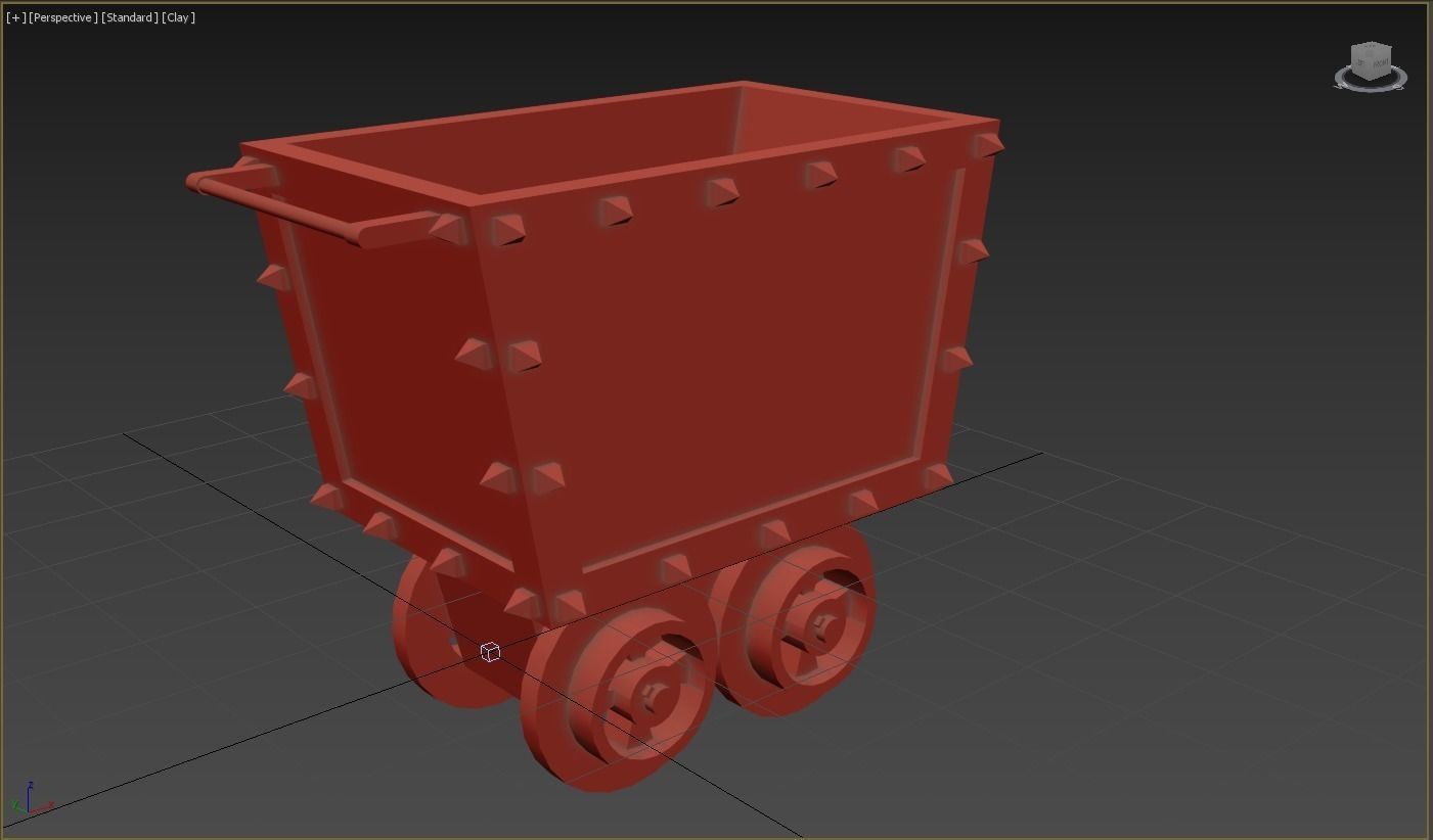 3D model Low Poly Mine Cart VR / AR / low-poly | CGTrader