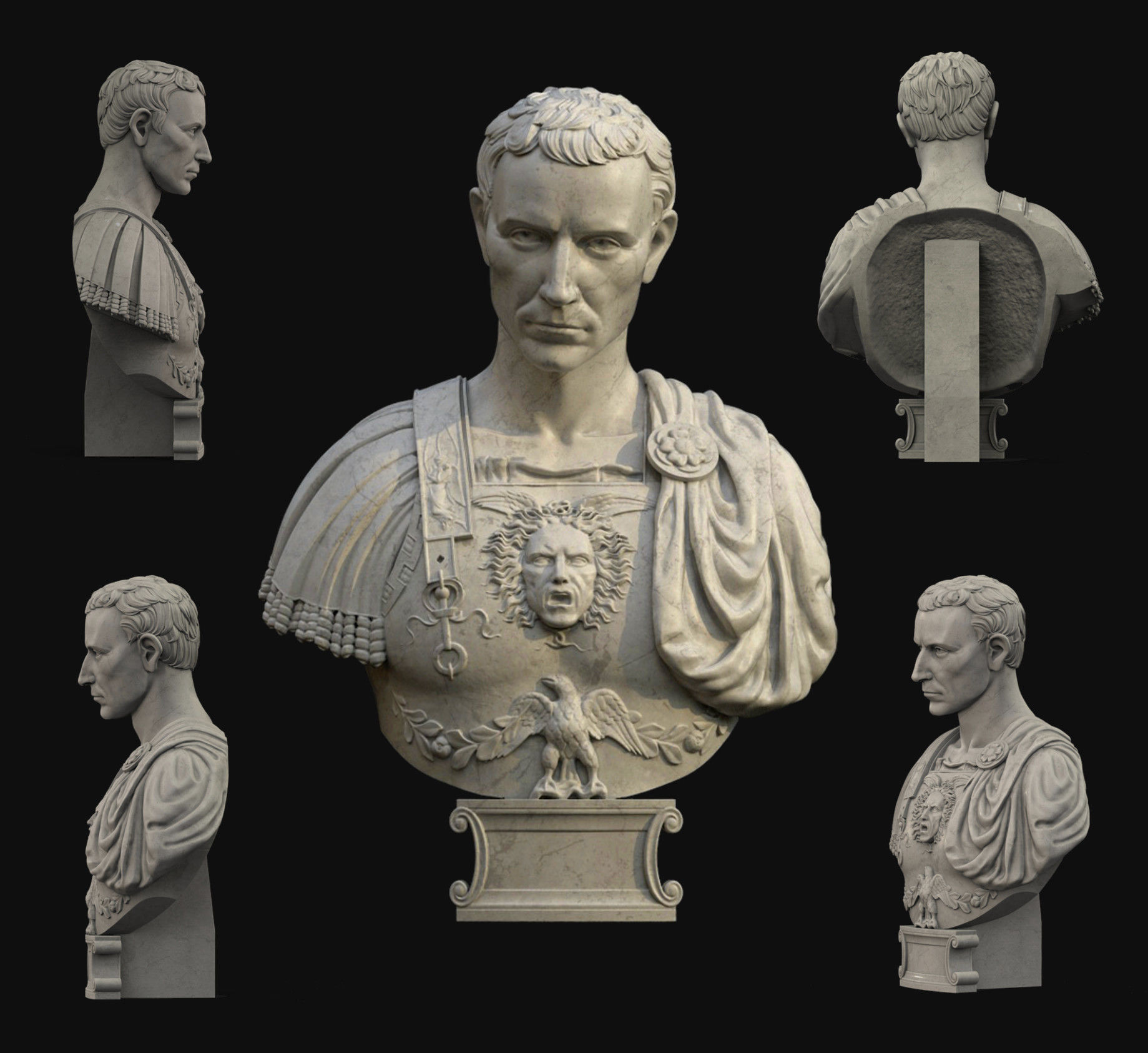 3D model Caesar Bust VR / AR / low-poly | CGTrader