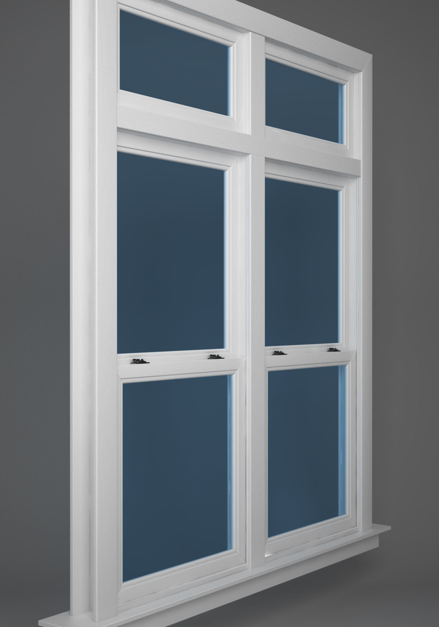Transom over two operating window 3D model | CGTrader