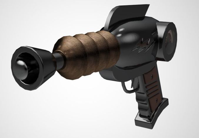 SciFi Retro Ray Gun free 3D model | CGTrader