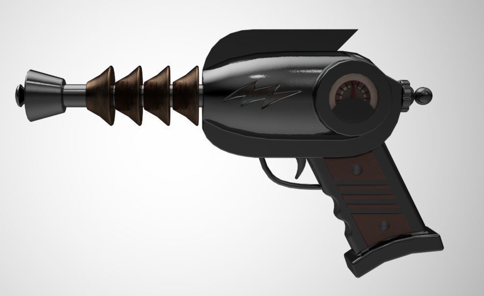SciFi Retro Ray Gun free 3D model | CGTrader