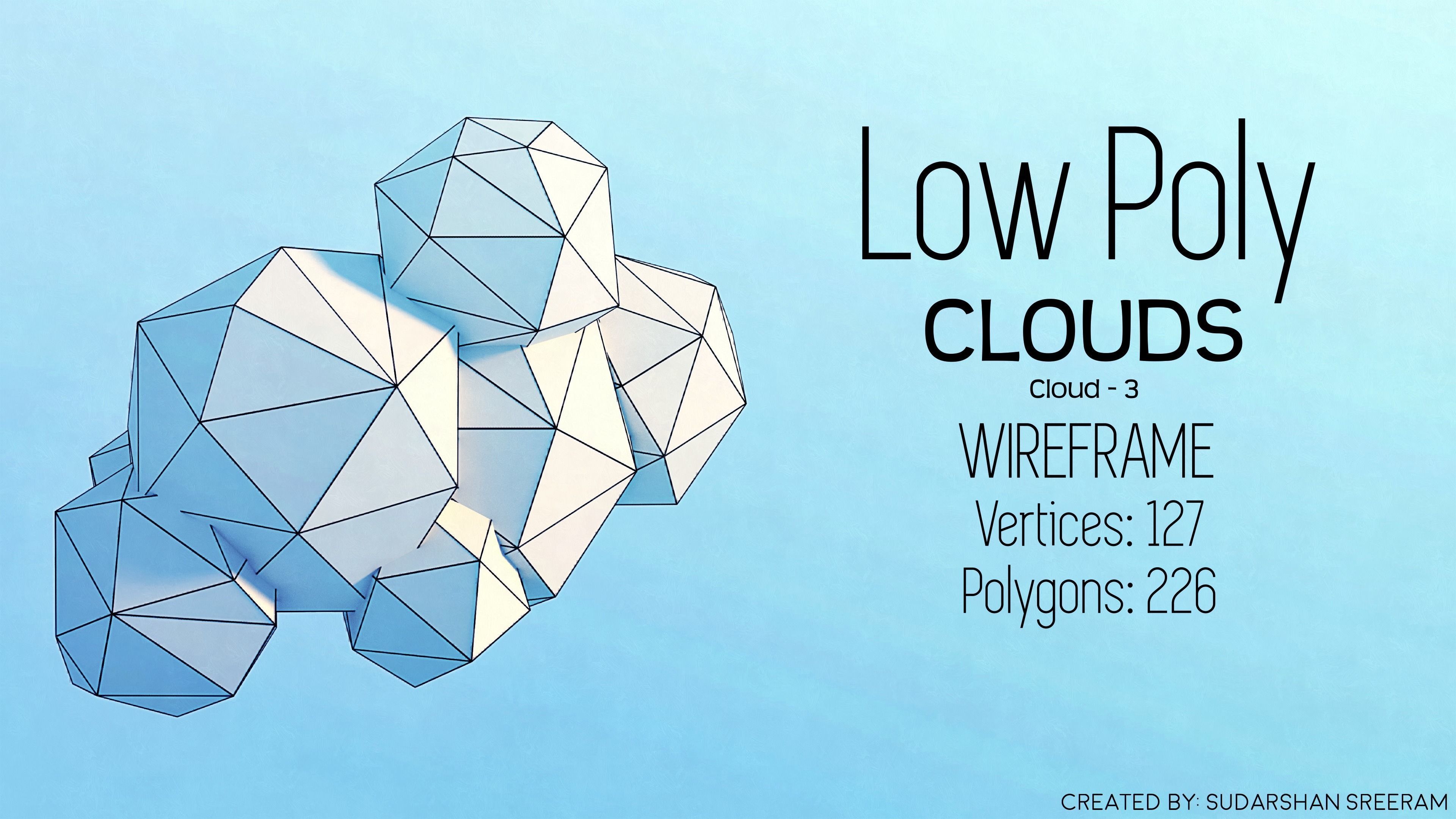 Low Poly Clouds - Pack 1 free VR / AR / low-poly 3D model | CGTrader