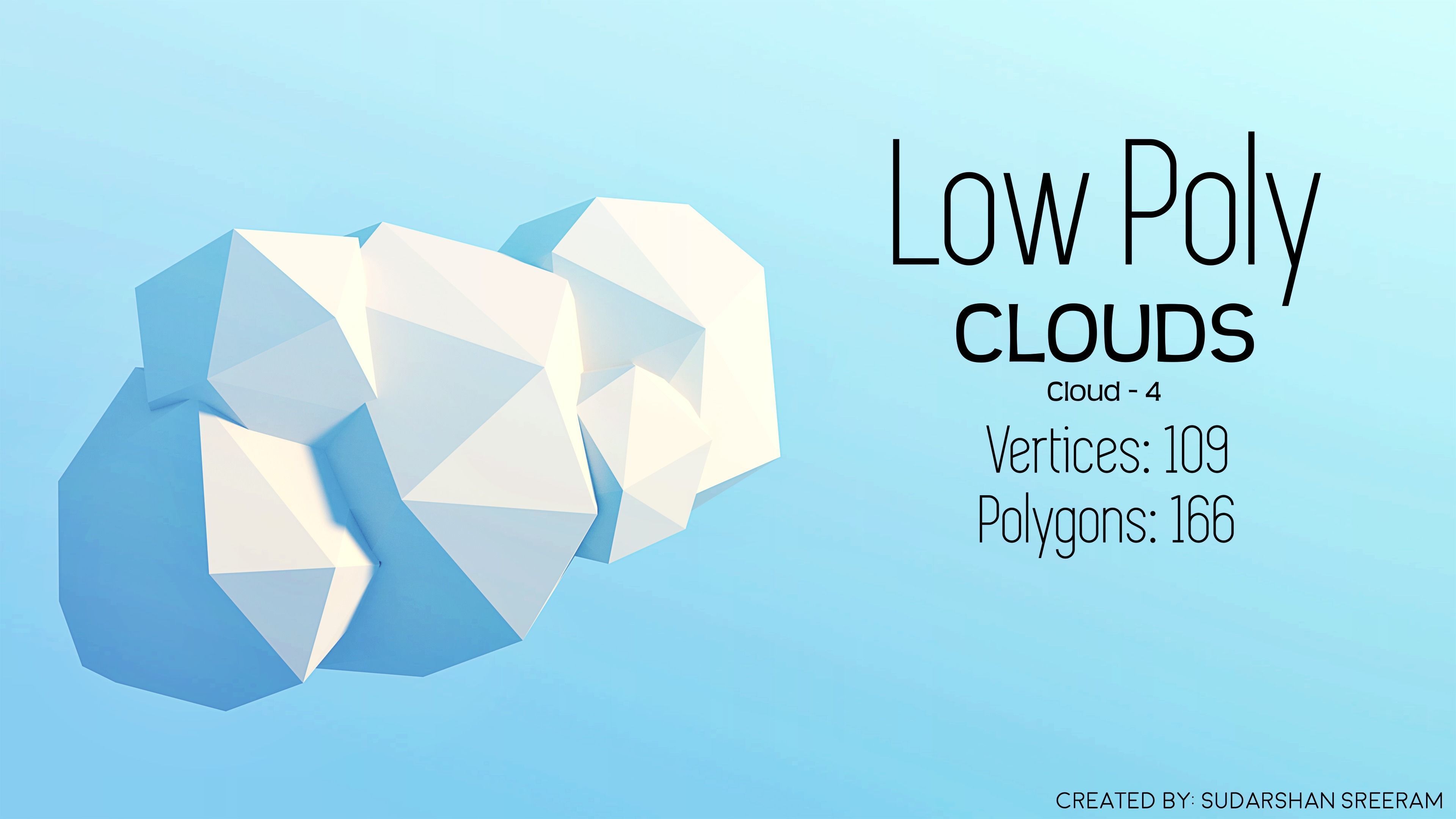 Low Poly Clouds - Pack 1 free VR / AR / low-poly 3D model | CGTrader
