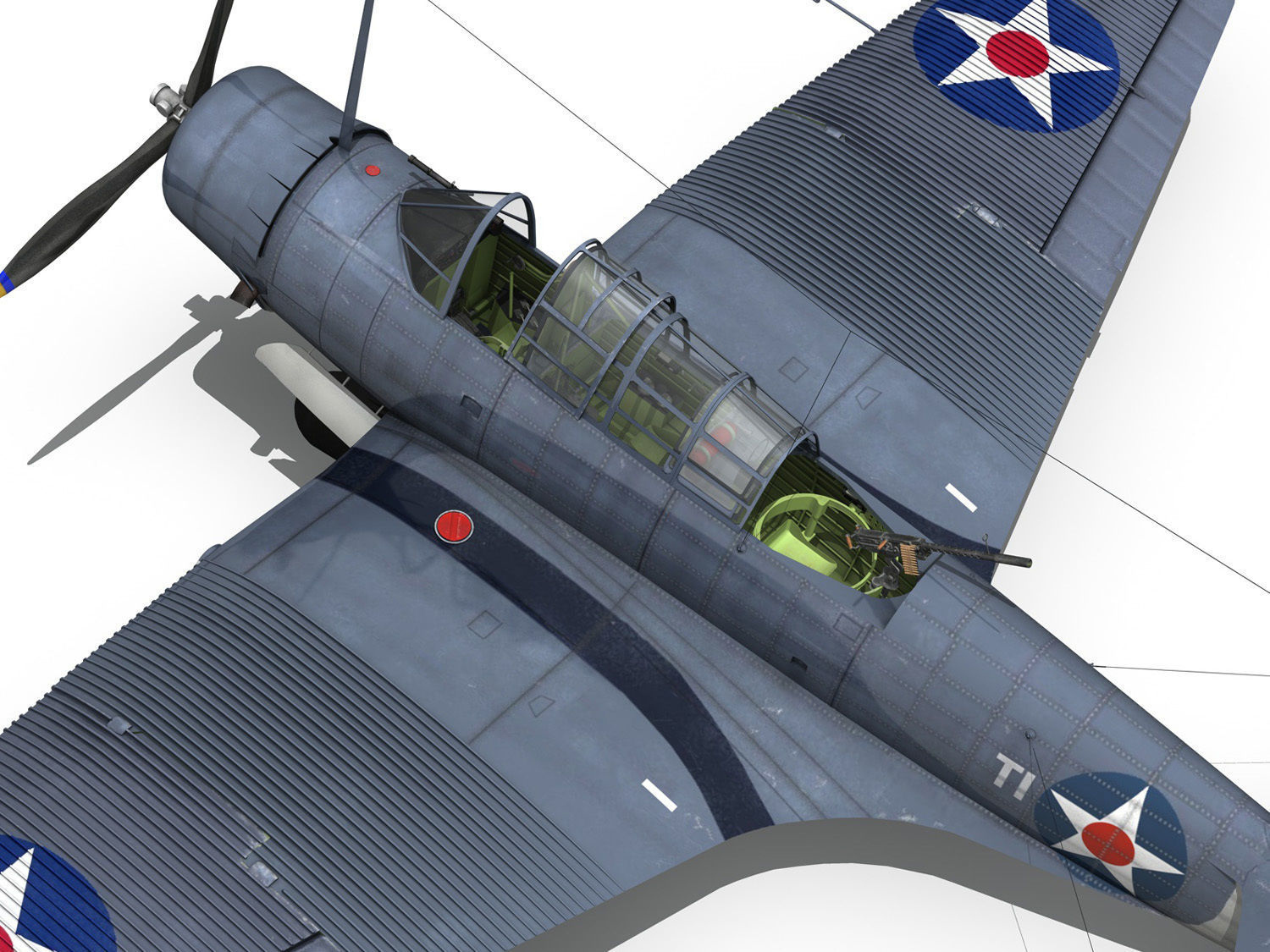 Douglas TDB-1 Devastator - T1 3D model | CGTrader