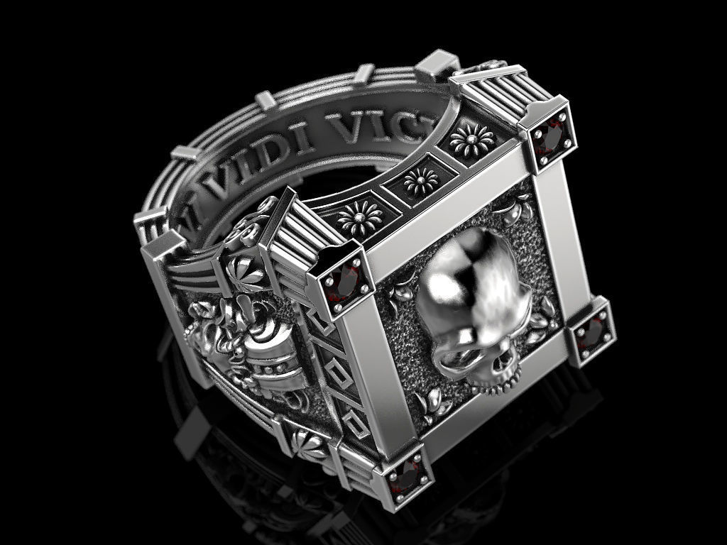 Vampire Skull ring many sizes 3D model 3D printable | CGTrader