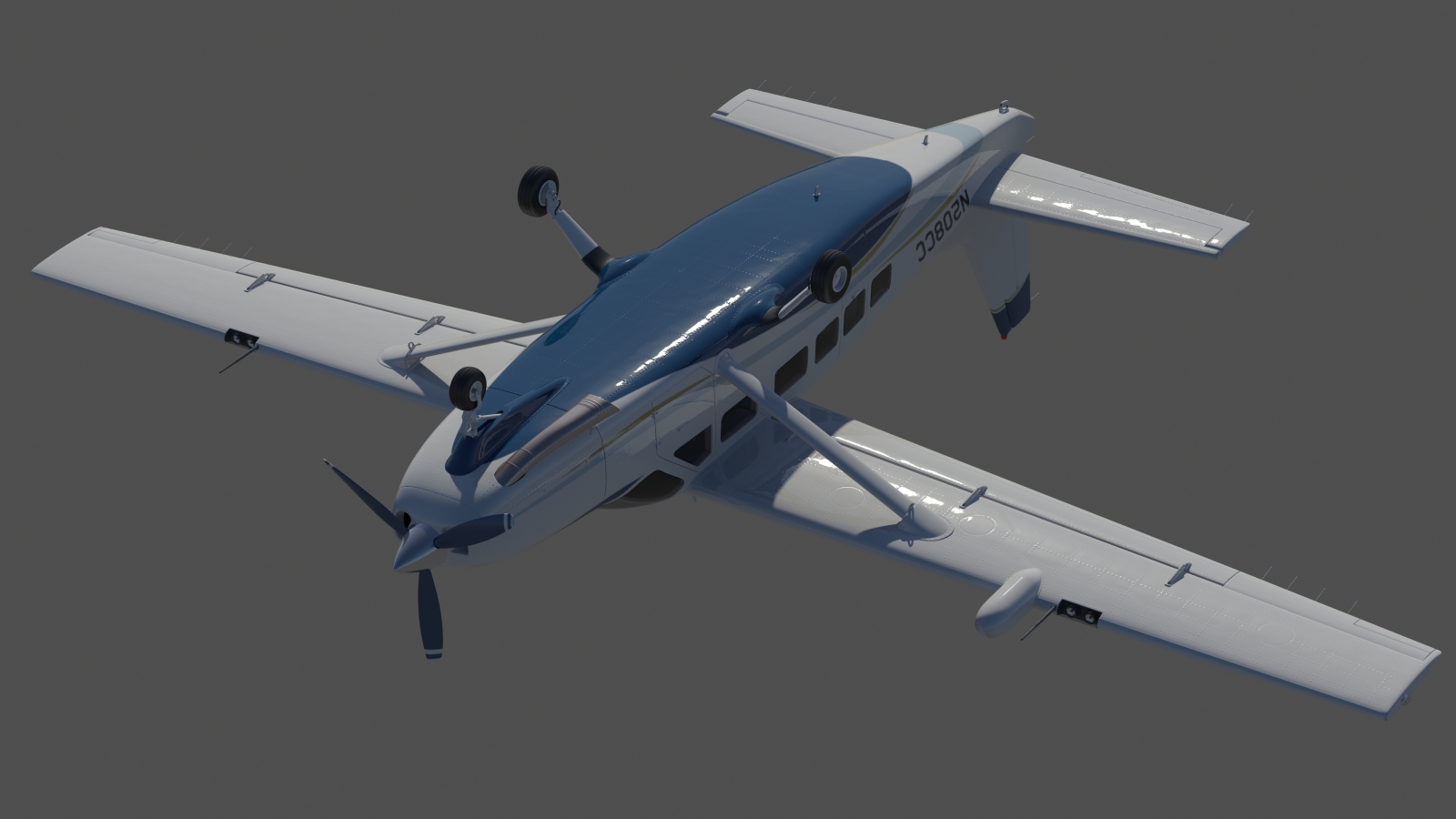 Cessna 208 Caravan 3D model rigged | CGTrader