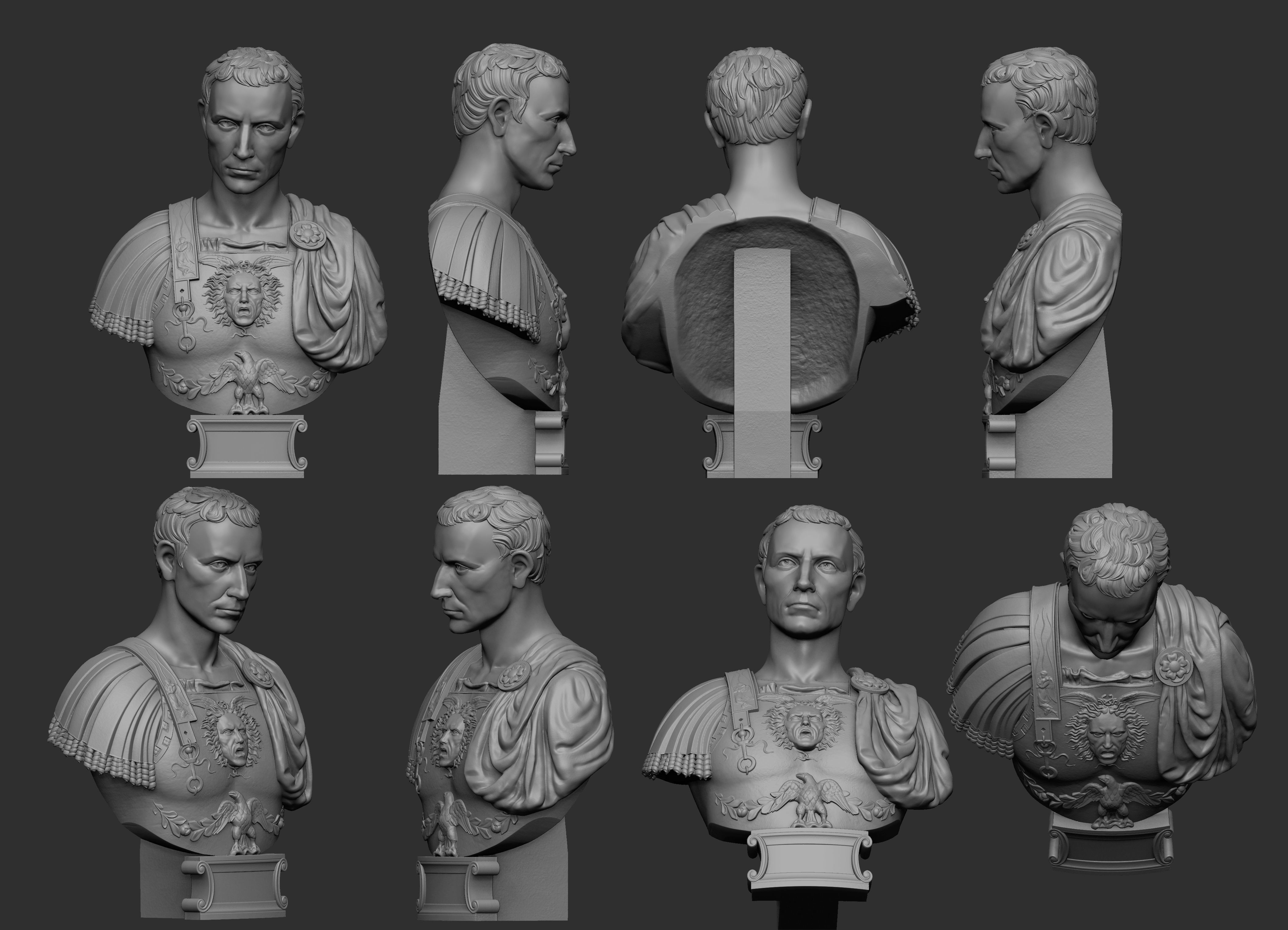 Caesar Bust Printable 3D model 3D printable | CGTrader