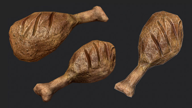 Chicken Leg free VR / AR / low-poly 3D model | CGTrader