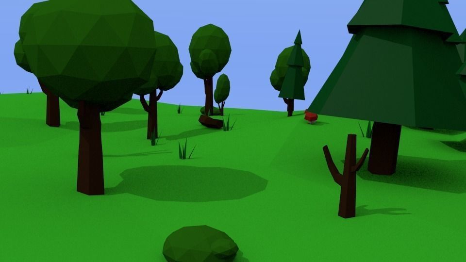 Forest landscape free VR / AR / low-poly 3D model | CGTrader