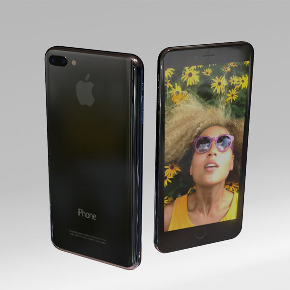 3D model Iphone 7 Plus Black color VR / AR / low-poly | CGTrader