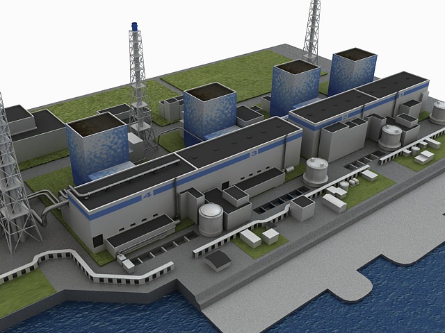Fukushima 1 3D model | CGTrader