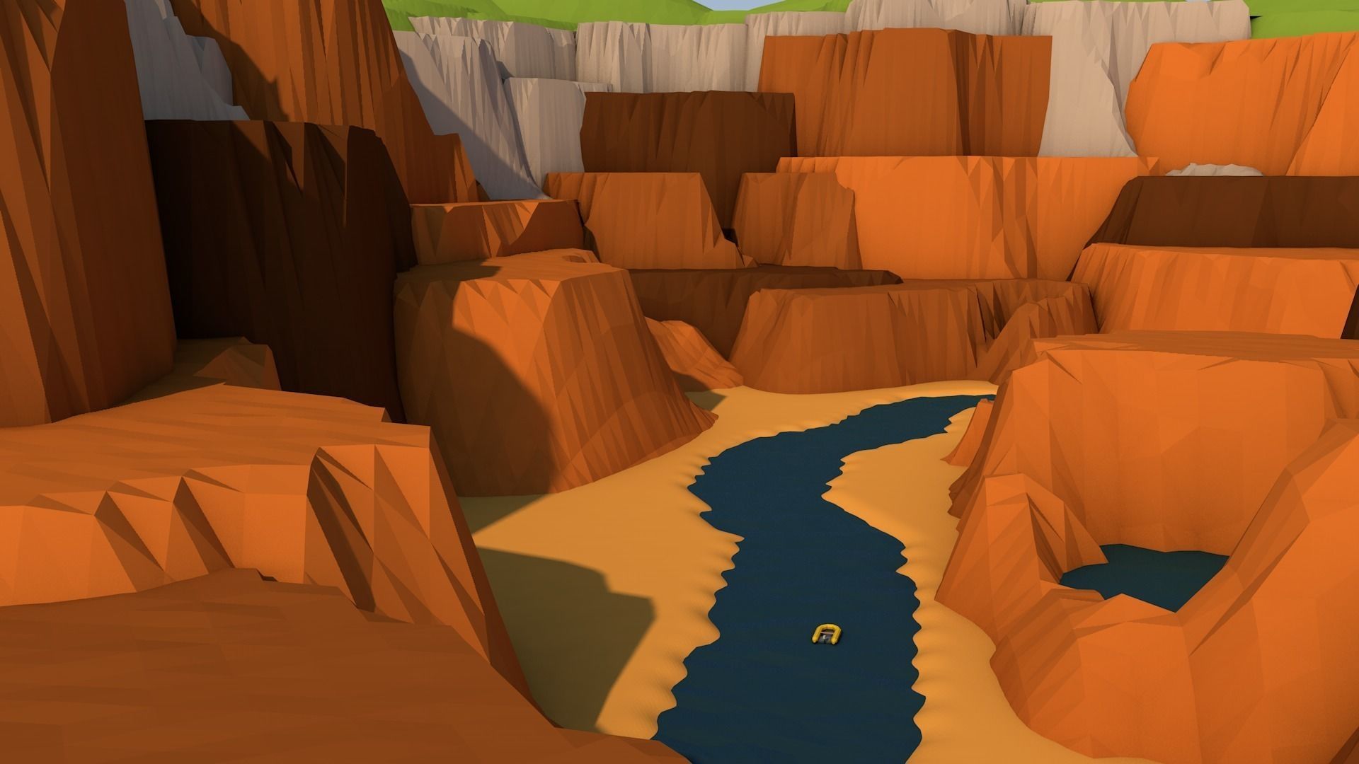 3D model low poly canyon VR / AR / low-poly | CGTrader