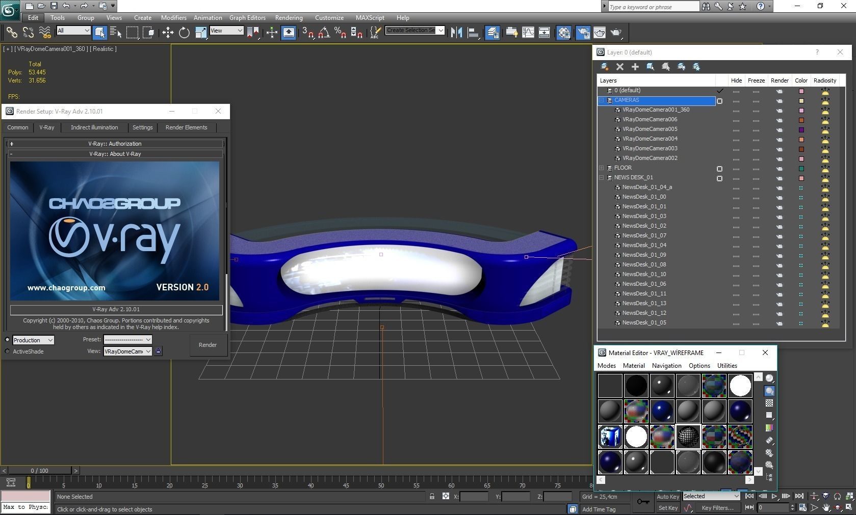 Virtual TV Studio News Desk 11 3D model | CGTrader