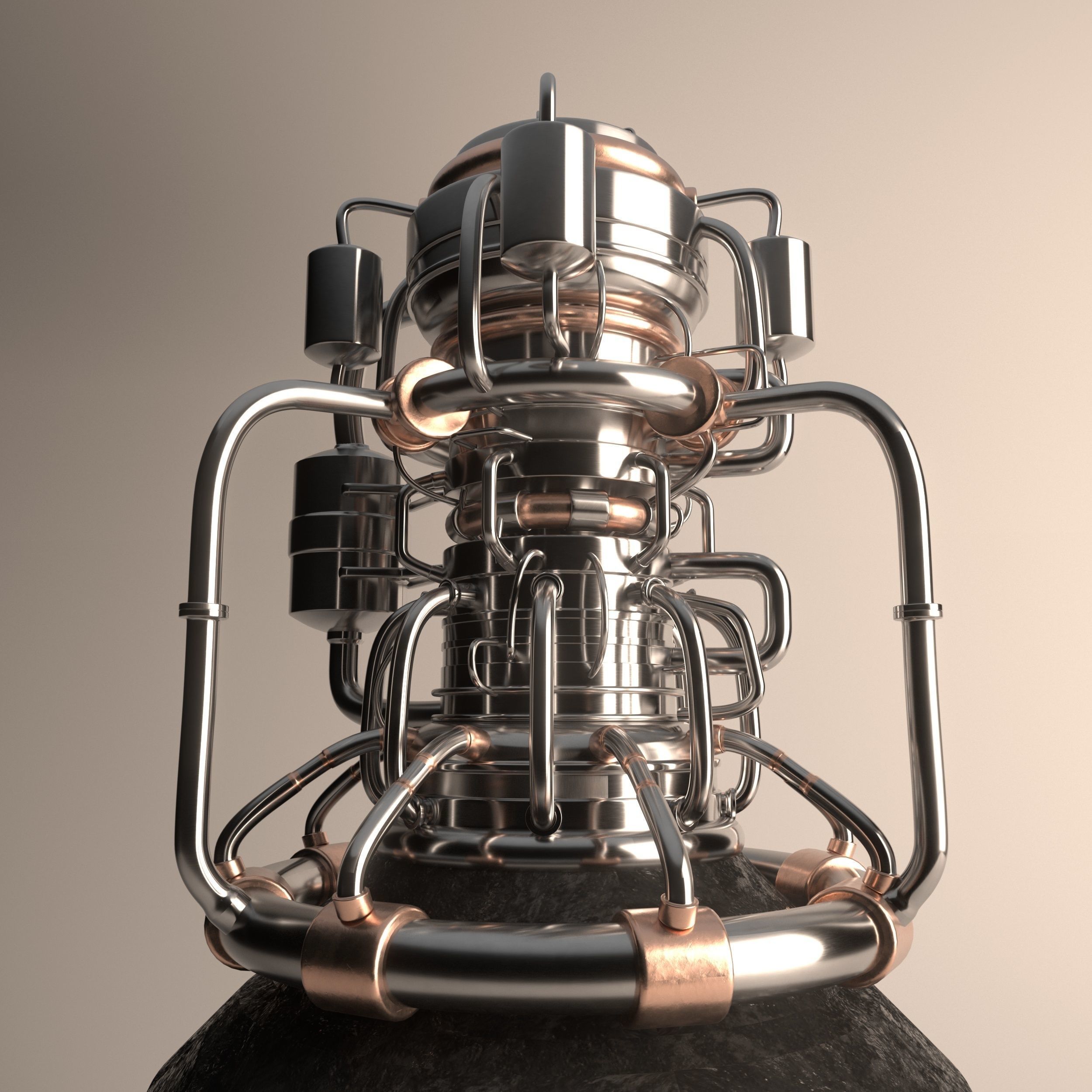 Rocket spaceship - With engine and Satellite 3D model animated | CGTrader