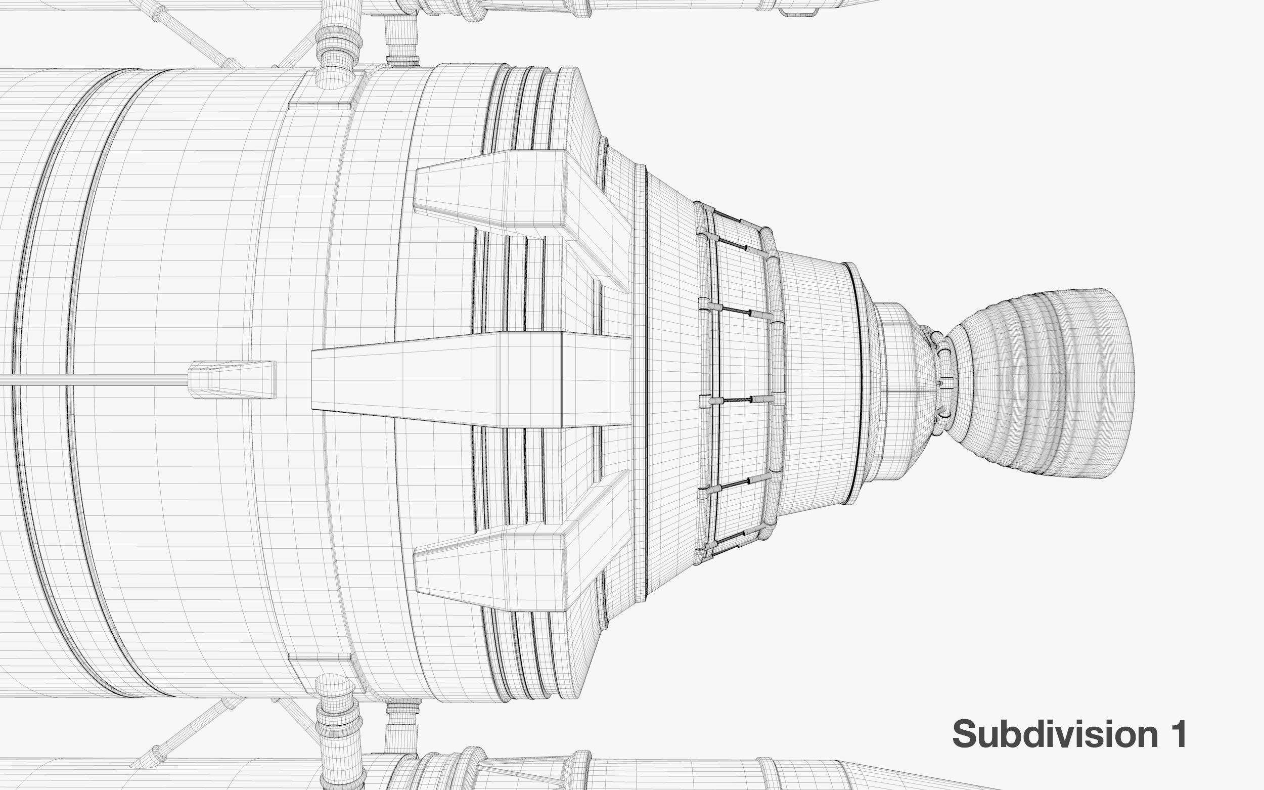 Rocket spaceship - With engine and Satellite 3D model animated | CGTrader