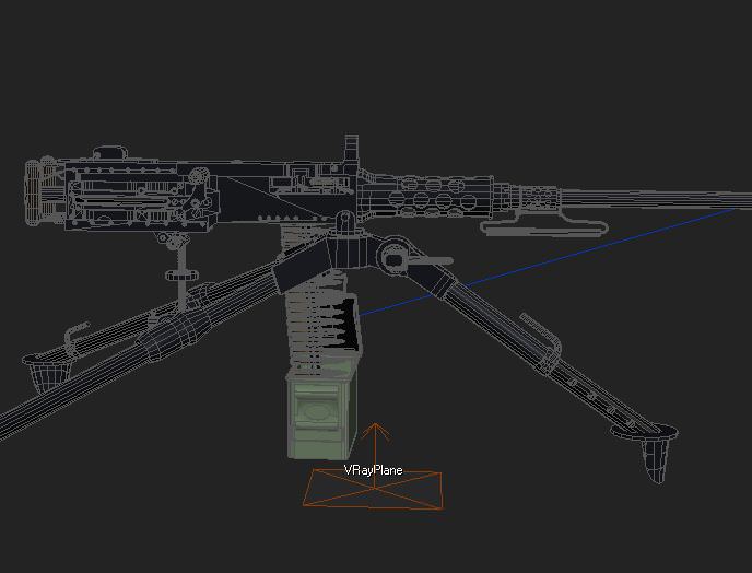 M2HB Machine Gun 3D model | CGTrader