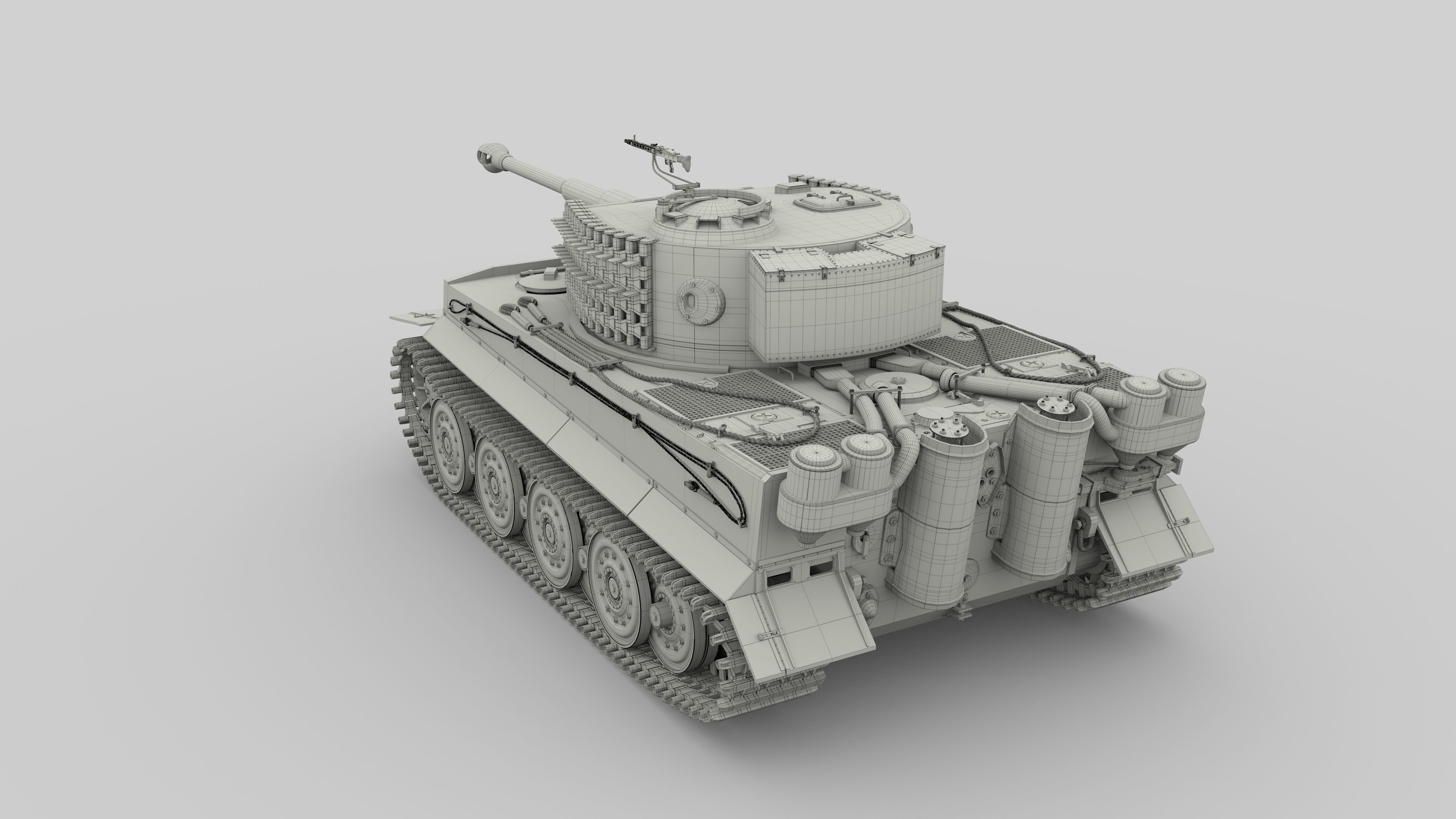 Panzer Tiger Tank Late 1944 v1 3D model | CGTrader