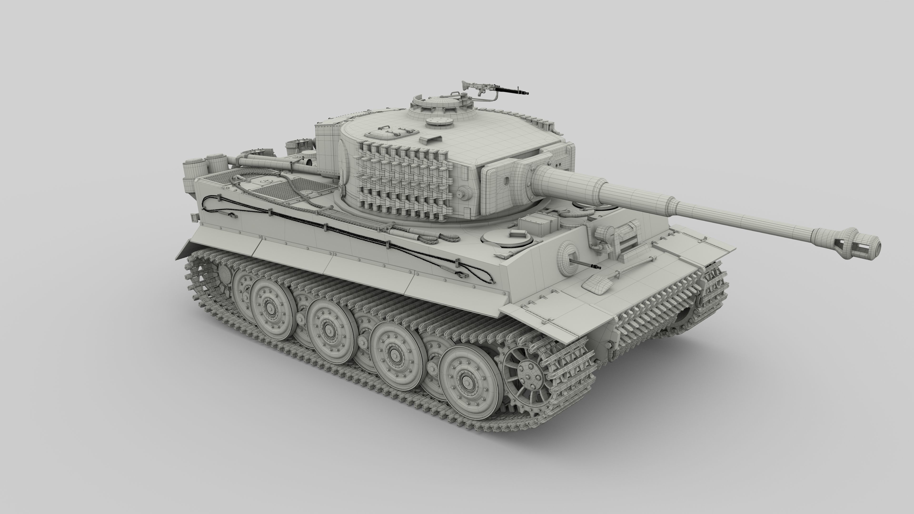 Panzer Tiger Tank Late 1944 v1 3D model | CGTrader