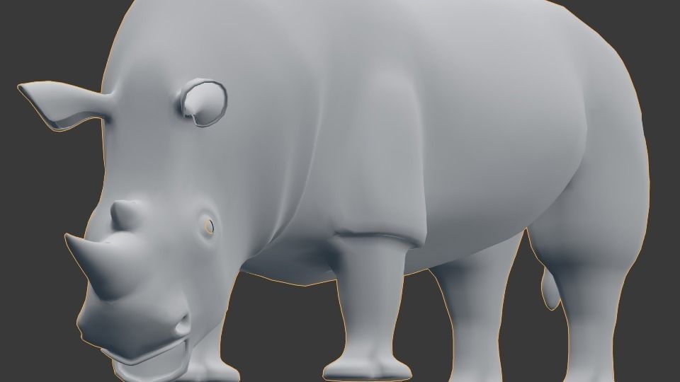 rhino blender free 3D model 3D printable | CGTrader