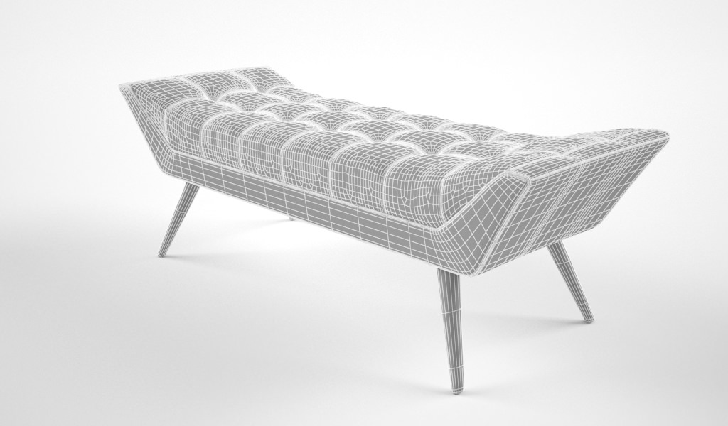 Jonathan Adler Whitaker bench 3D model | CGTrader