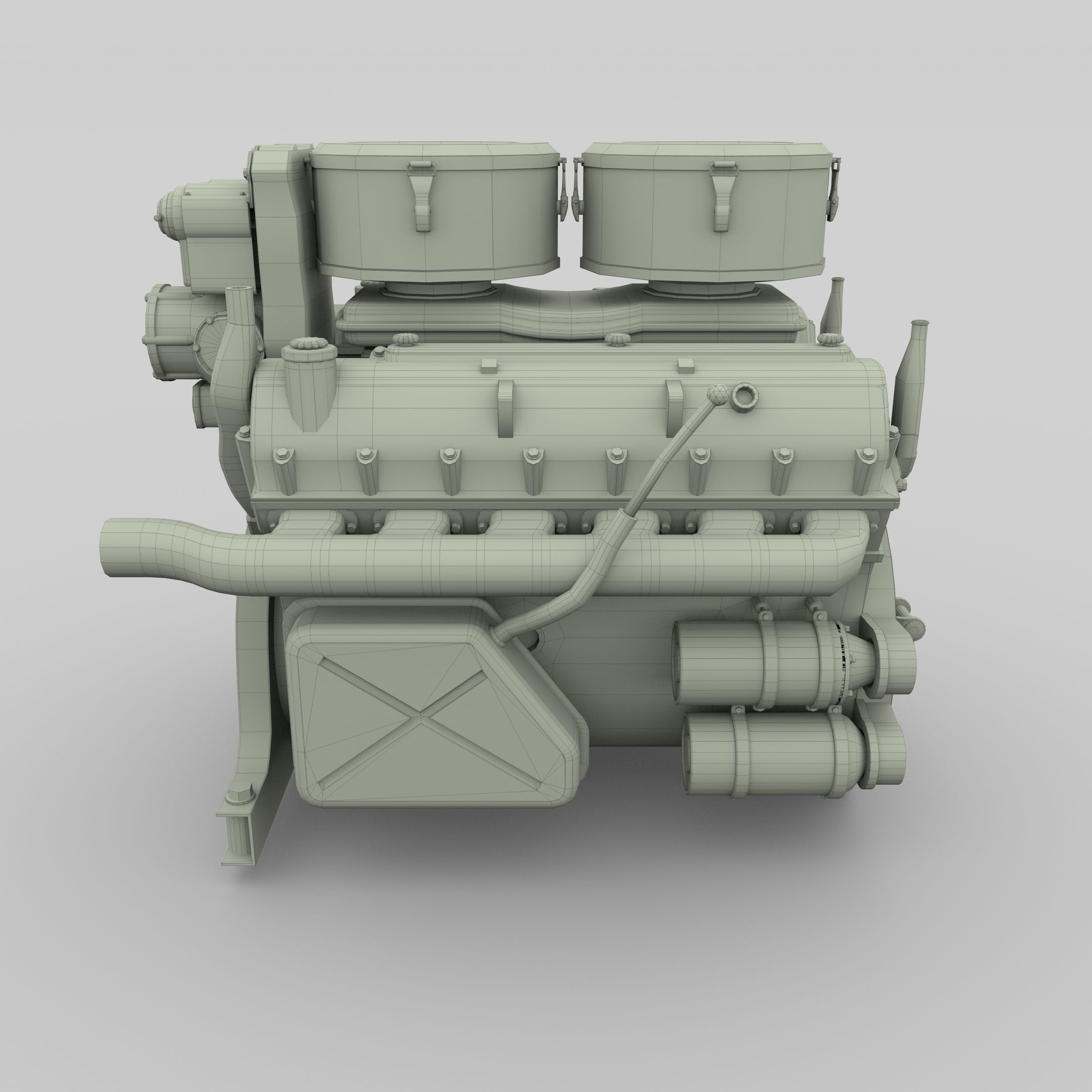 Maybach HL230 Engine Panzer Tiger Unit 3D model | CGTrader