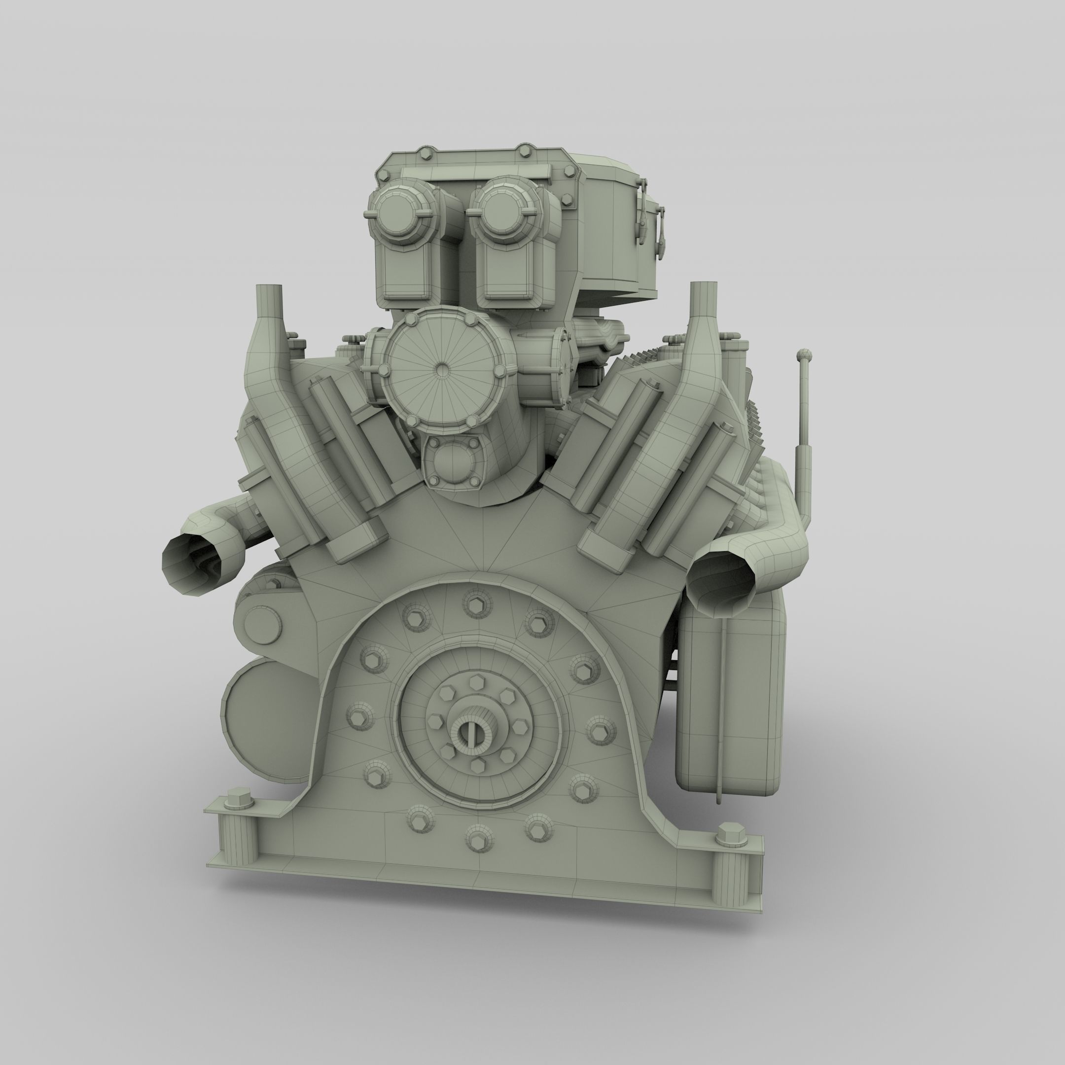 Maybach HL230 Engine Panzer Tiger Unit 3D model | CGTrader