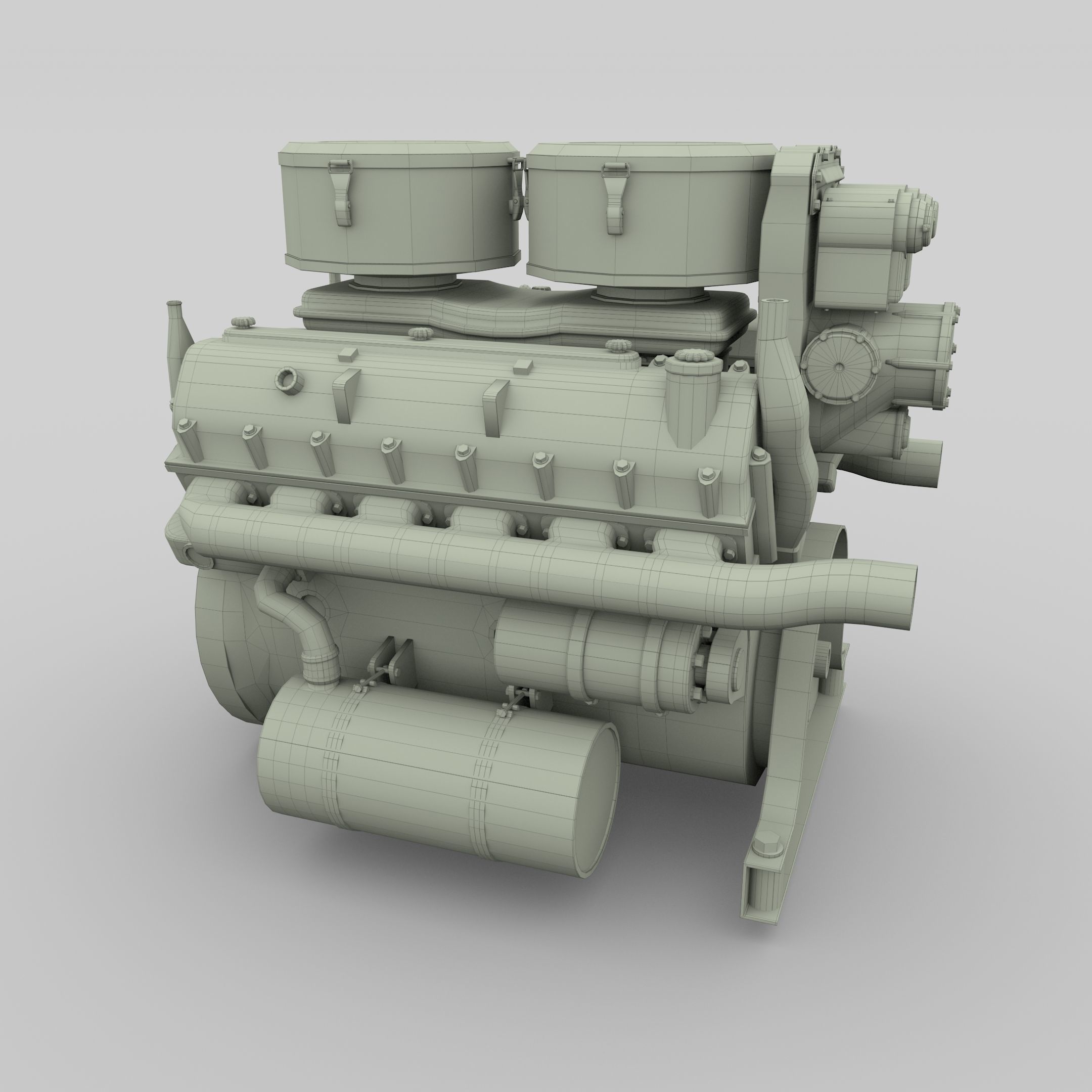 Maybach HL230 Engine Panzer Tiger Unit 3D model | CGTrader