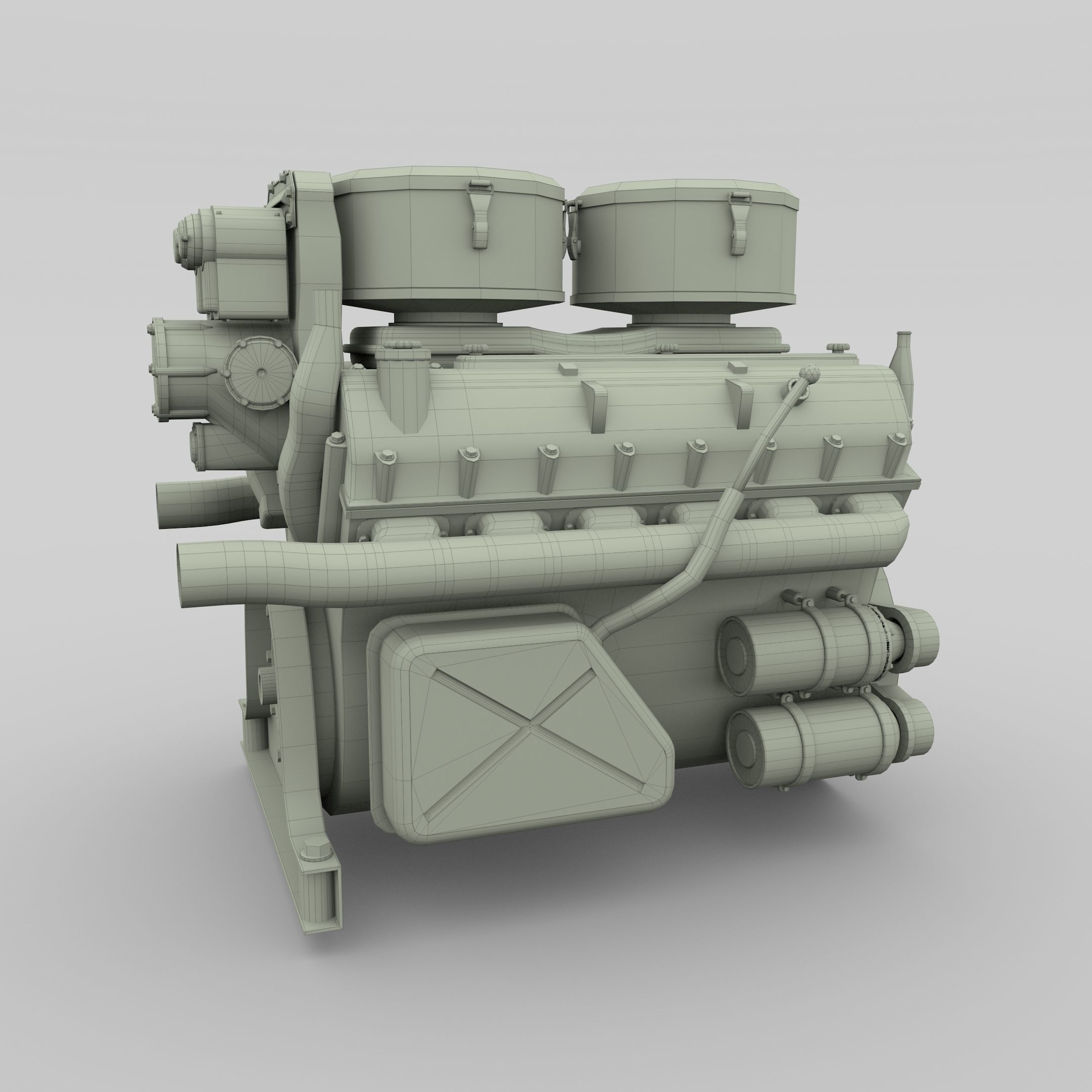 Maybach HL230 Engine Panzer Tiger Unit 3D model | CGTrader