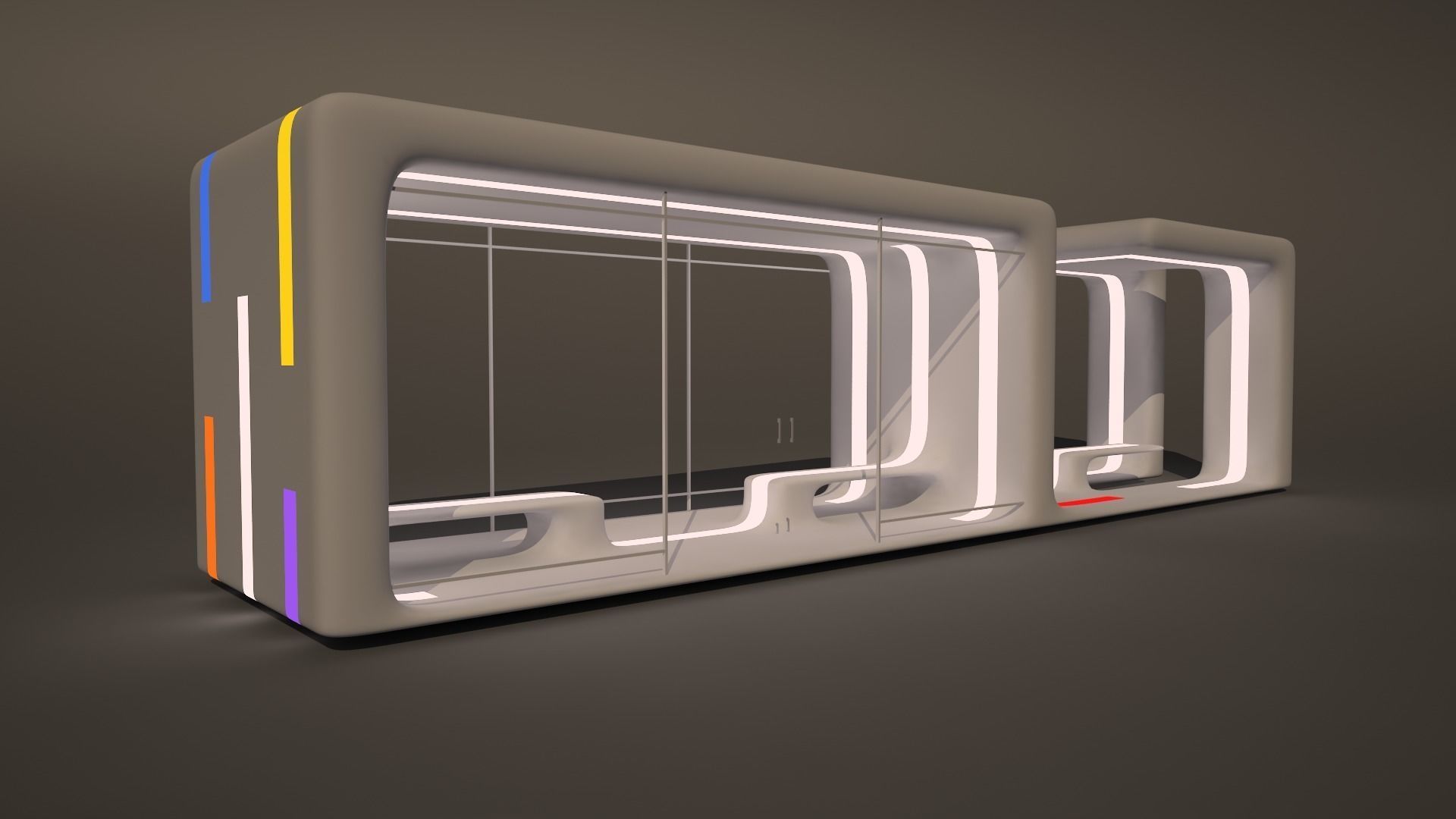 Futuristic Bus Stop 3D model | CGTrader