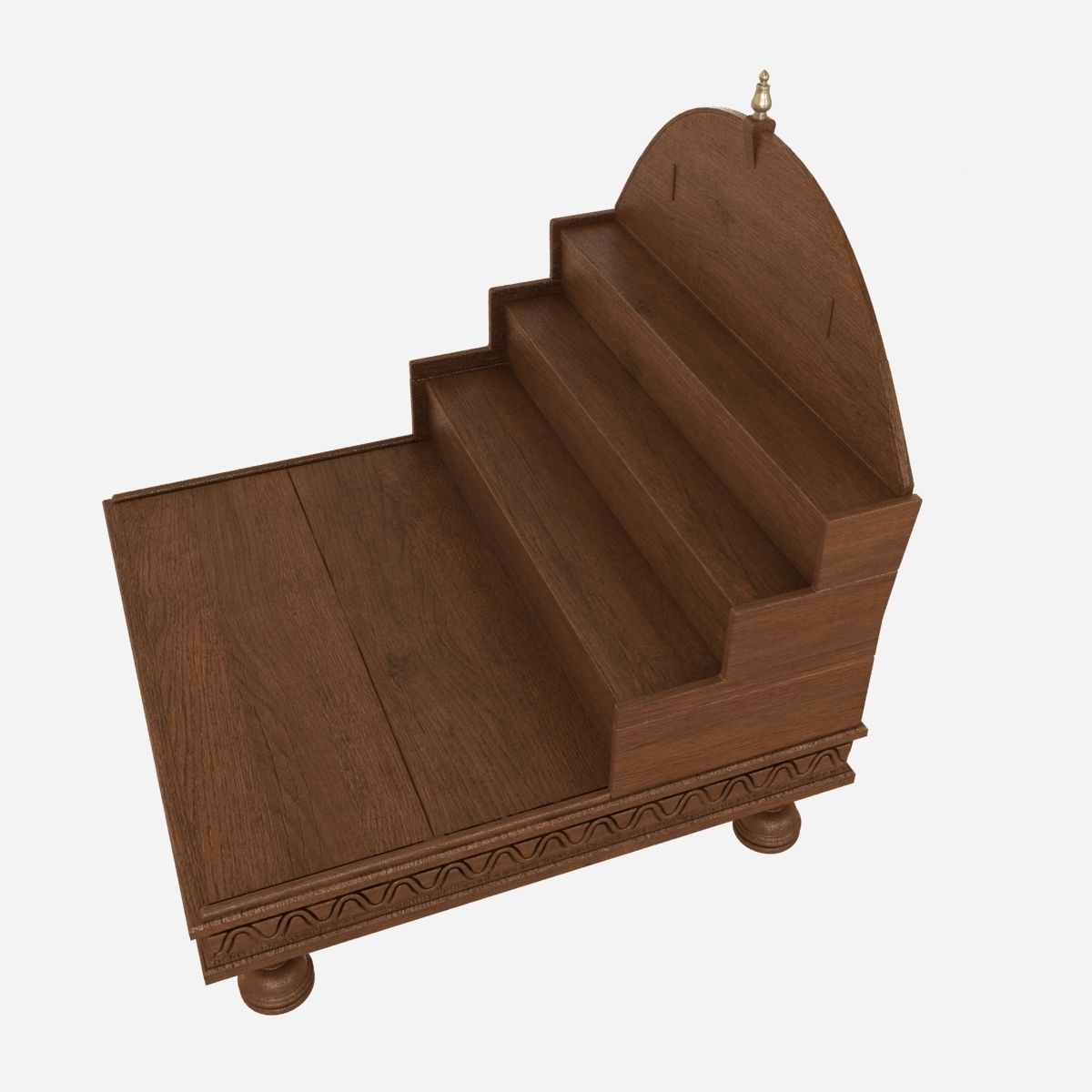 indian antique wooden pooja stand 3D model | CGTrader