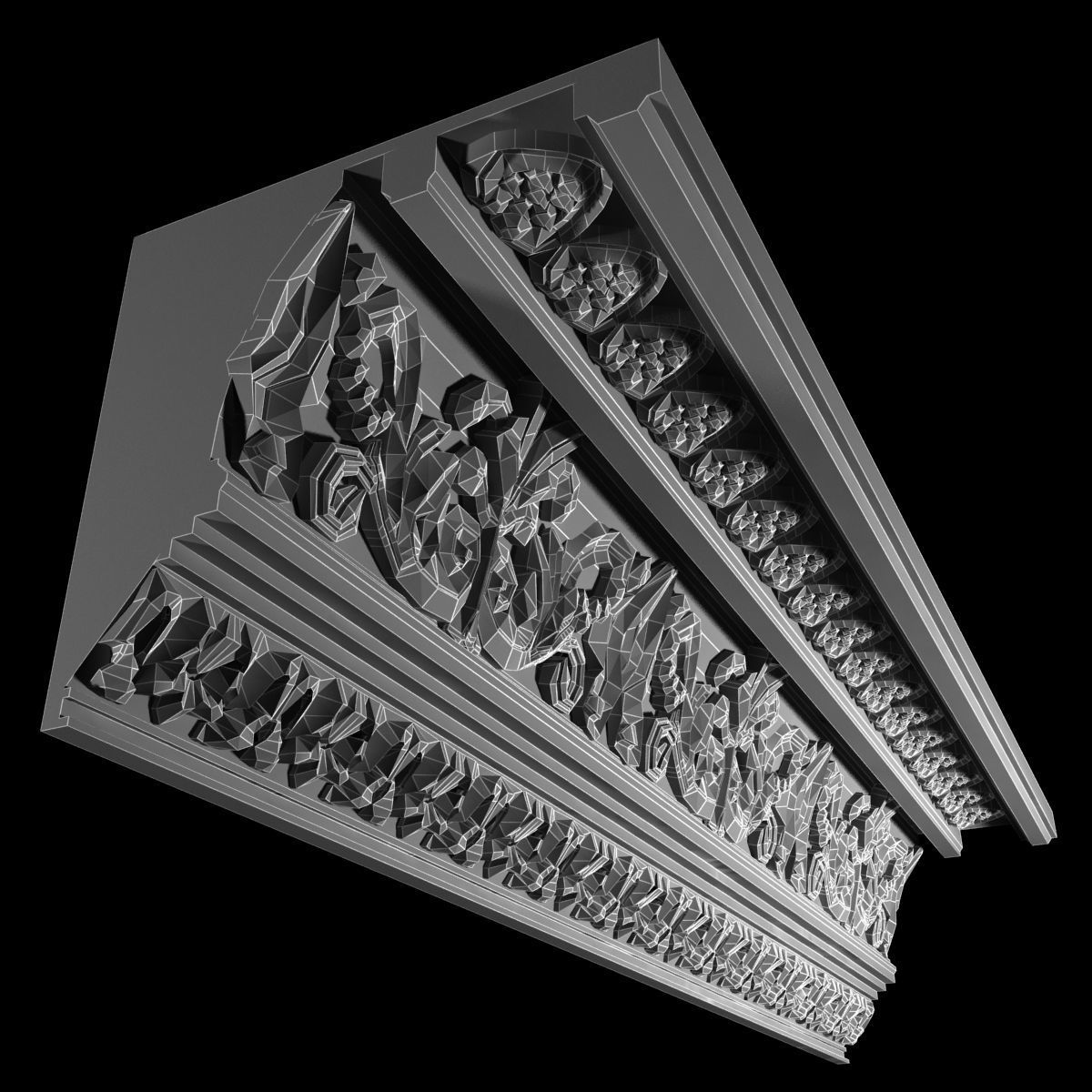 Big Classic Cornice 3D model | CGTrader