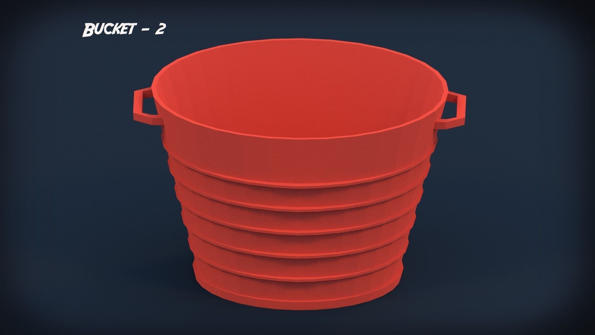Low Poly Buckets - Pack 1 free VR / AR / low-poly 3D model 3D printable ...