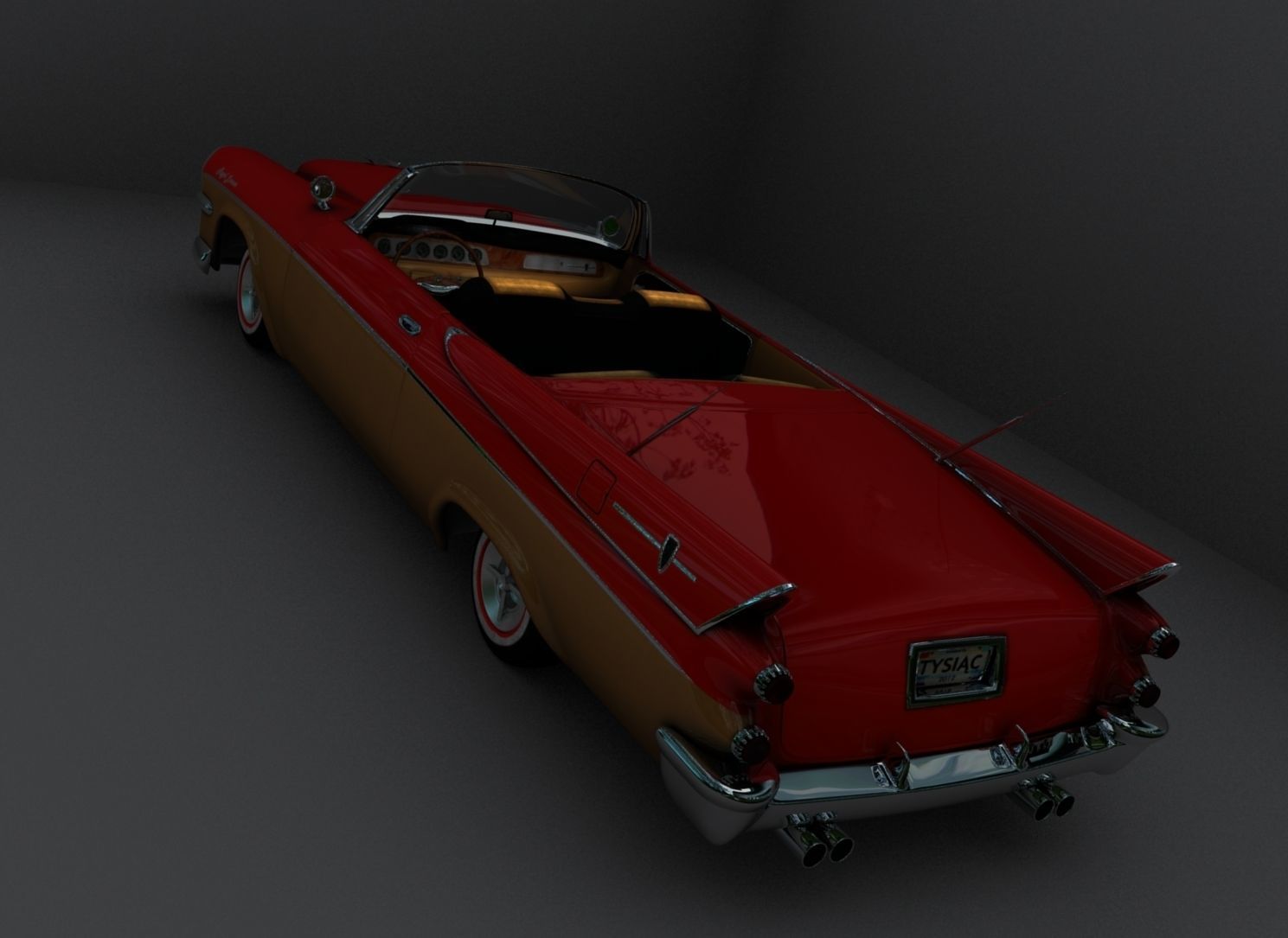 Dodge Royal Lancer Cabrio free VR / AR / low-poly 3D model | CGTrader